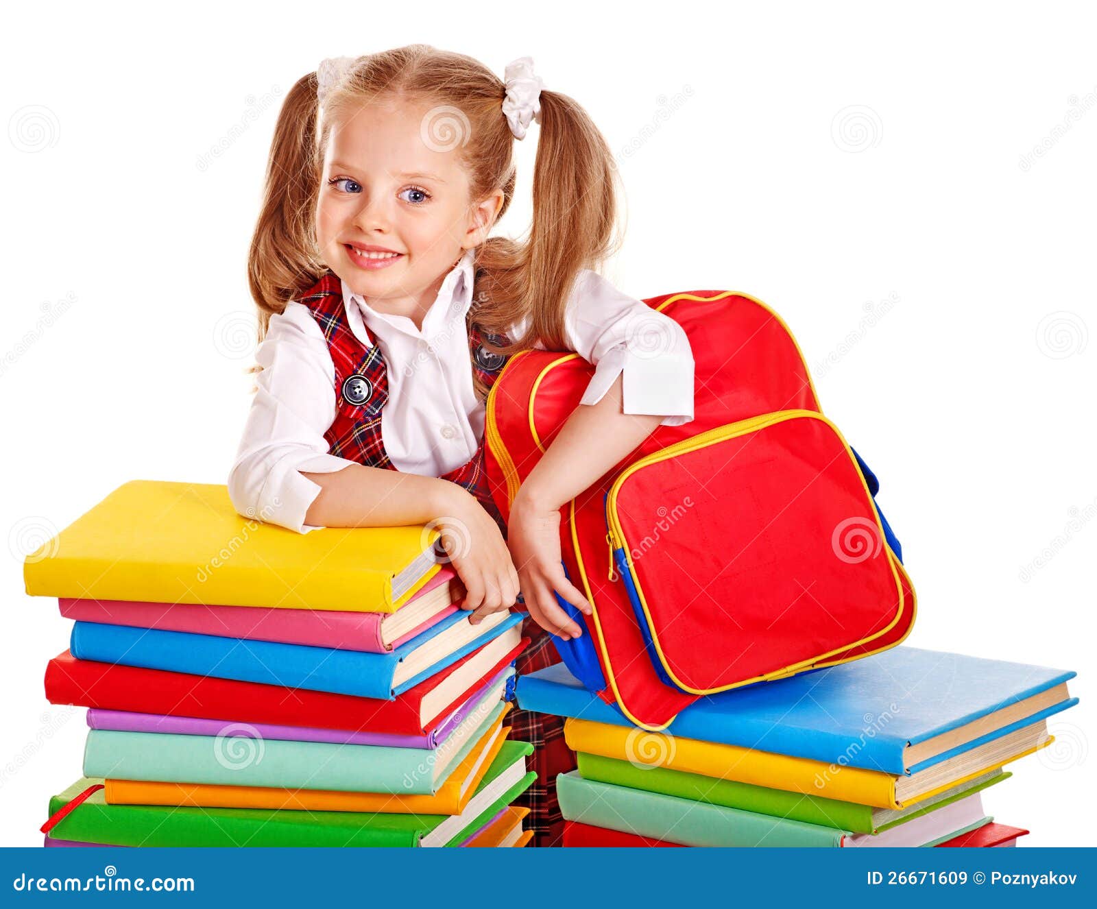 Child with stack book. stock image. Image of school, literature - 26671609