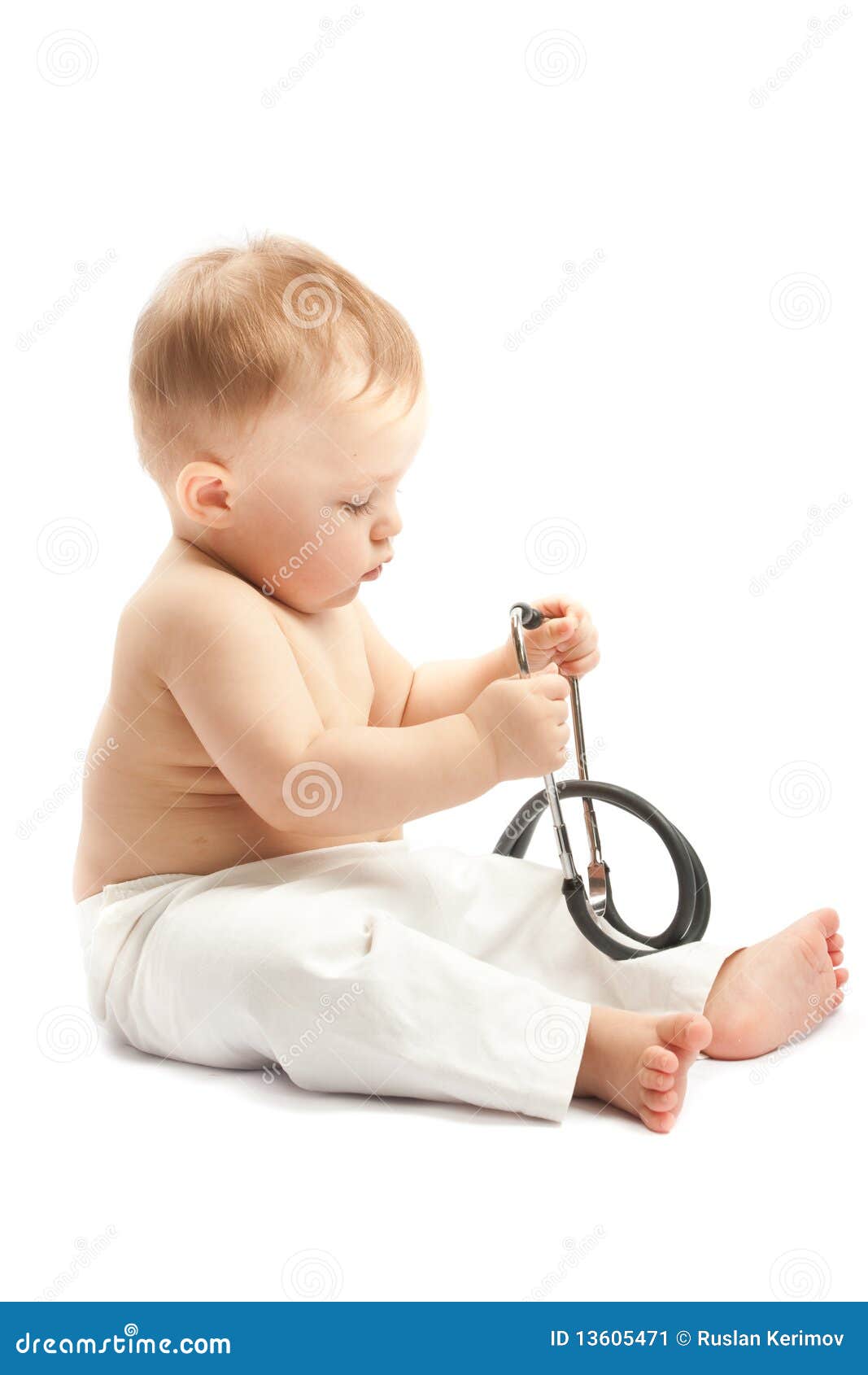 Child with stethoscope stock image. Image of children - 13605471