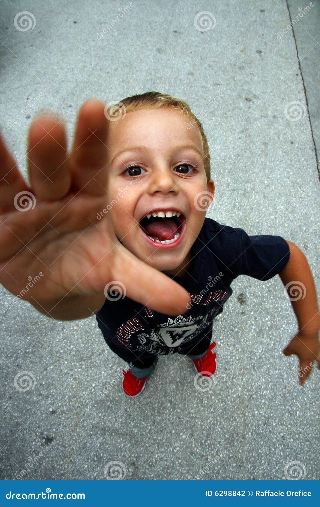 Child Sticking His Hand Out Stock Photo - Image of parts, caucasian ...