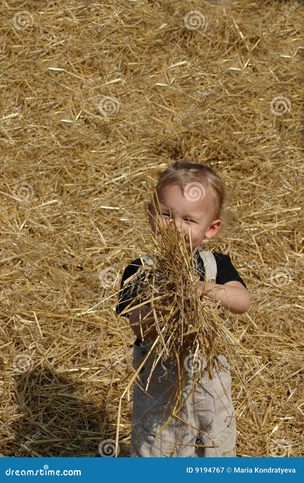 Child with a straw. stock image. Image of crop, agriculture - 9194767
