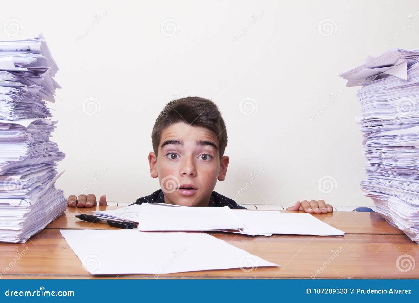 Child student on the desk stock image. Image of exams - 107289333