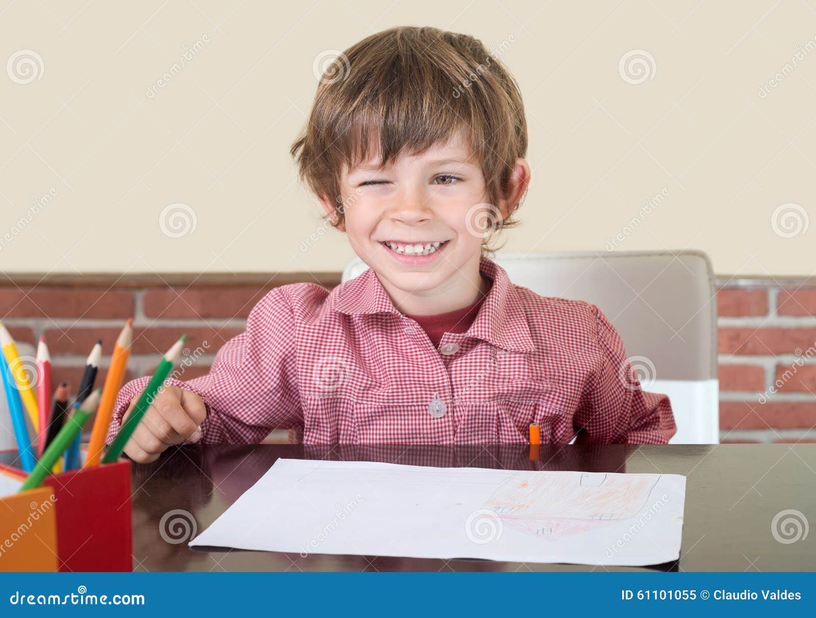 Child student winking stock image. Image of smiling, schoolboy - 61101055