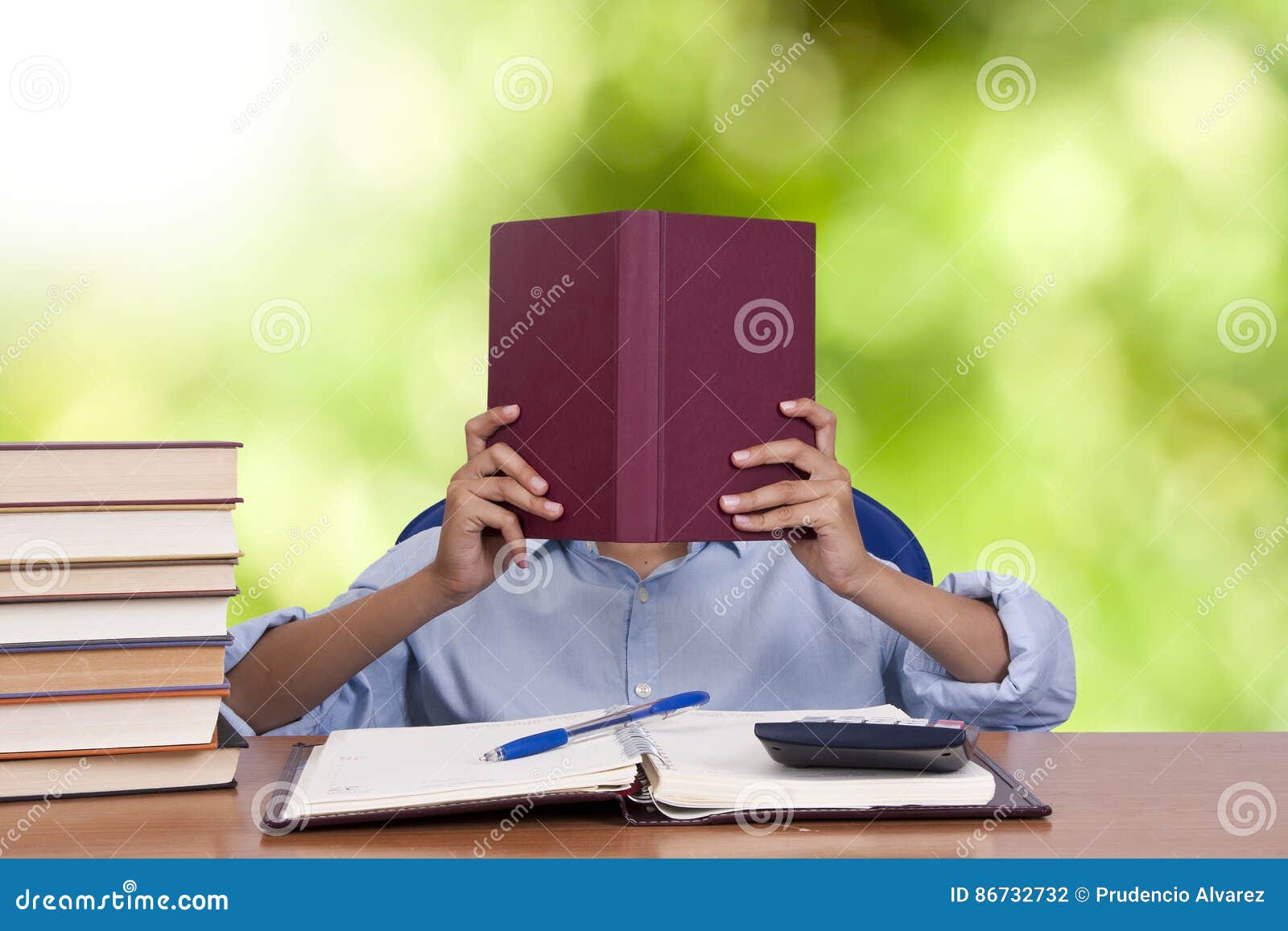 Child Studying with the Book Stock Photo - Image of child, desktop ...