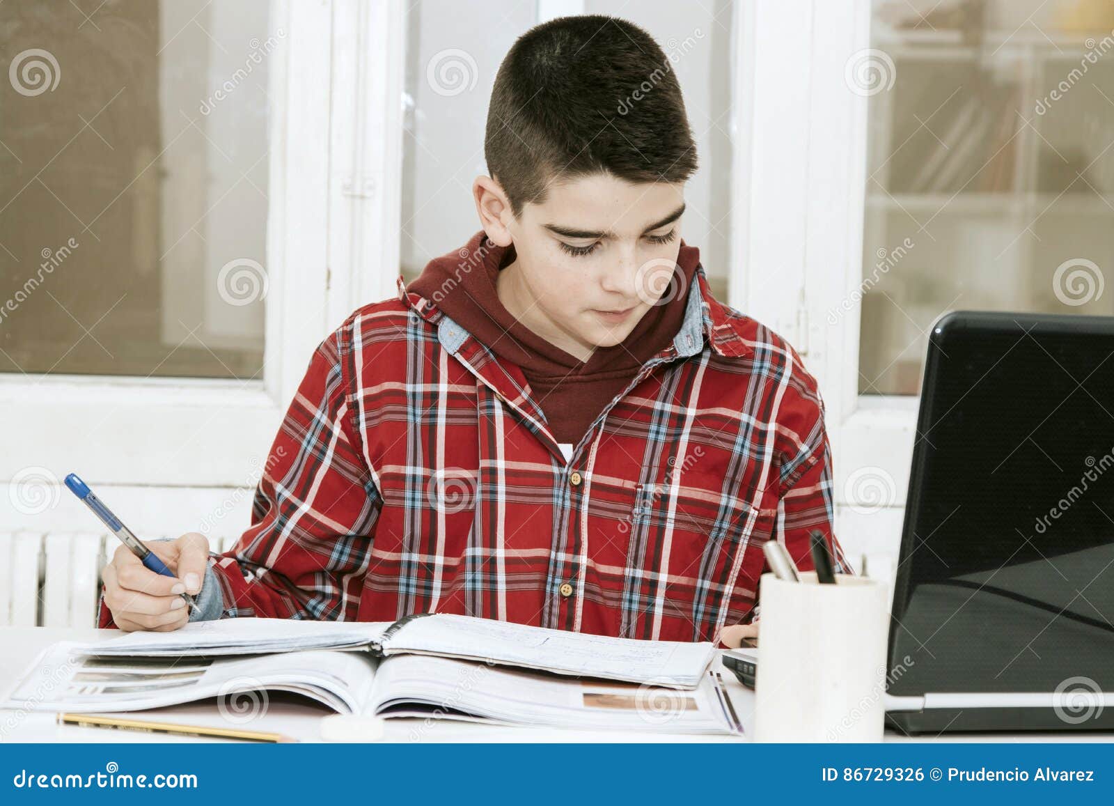 Child studying stock photo. Image of caucasian, clever - 86729326