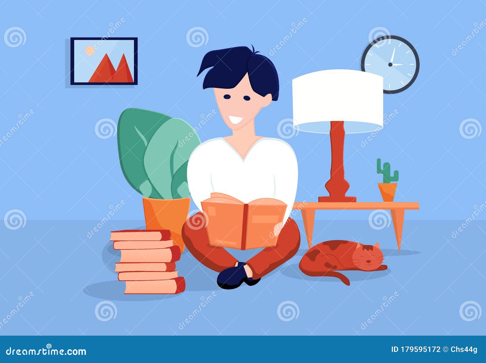 The Child is Studying at Home. Home Schooling Concept Stock ...