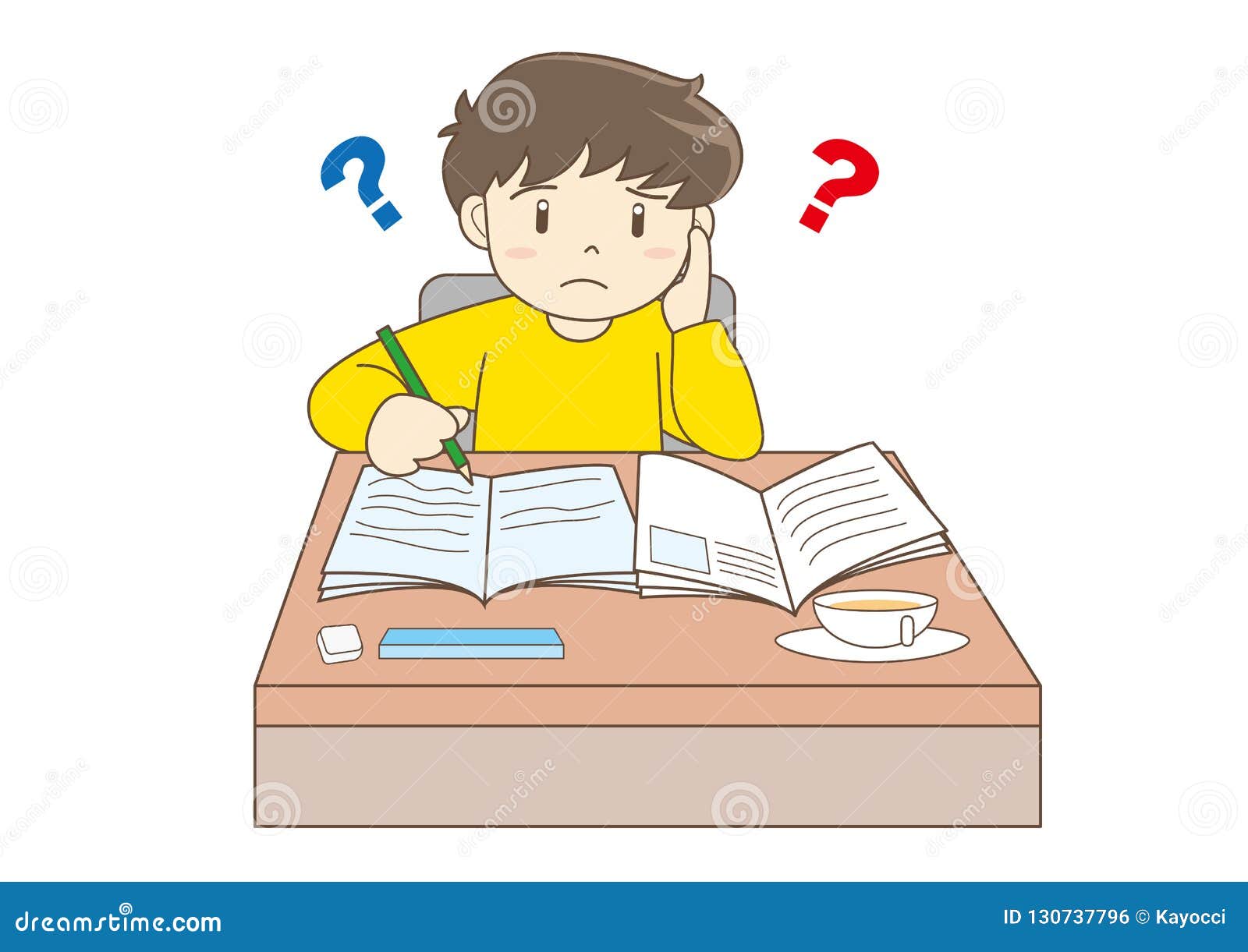 Child Studying Vector Image Stock Vector - Illustration of people ...