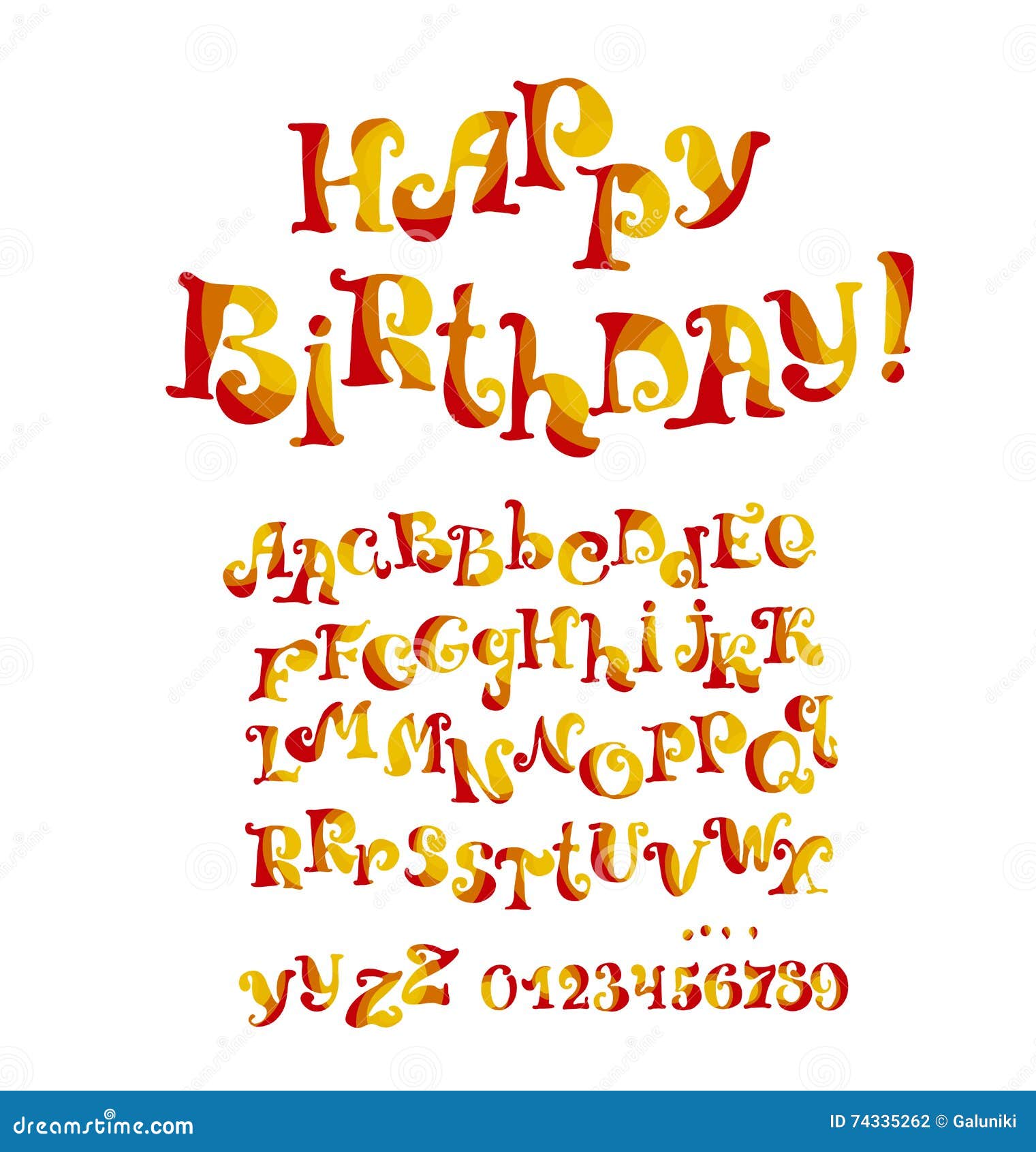 Child Style ABC Alphabit for Kids Lettering. Stock Vector ...