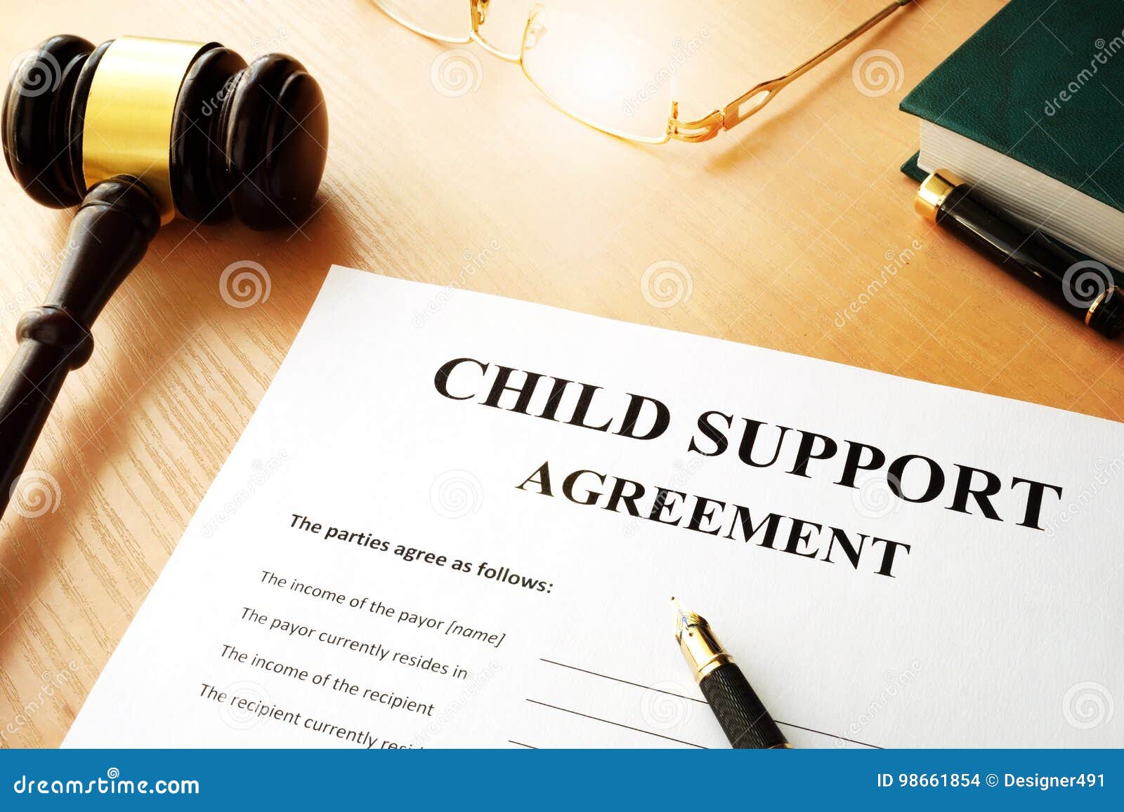 Child support agreement. stock photo. Image of child - 98661854