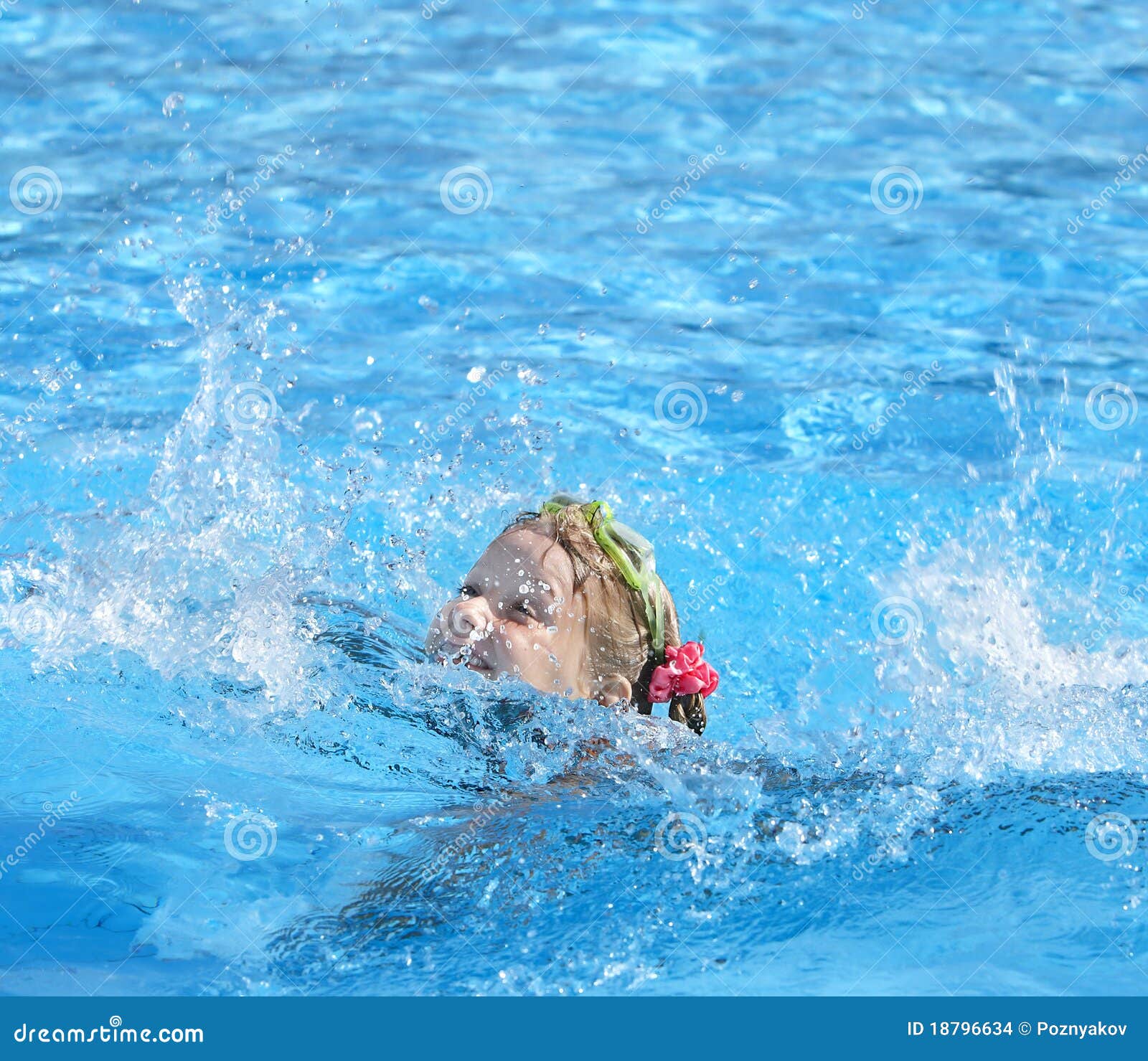 Child Swim in Swimming Pool. Stock Photo - Image of swim, health: 18796634