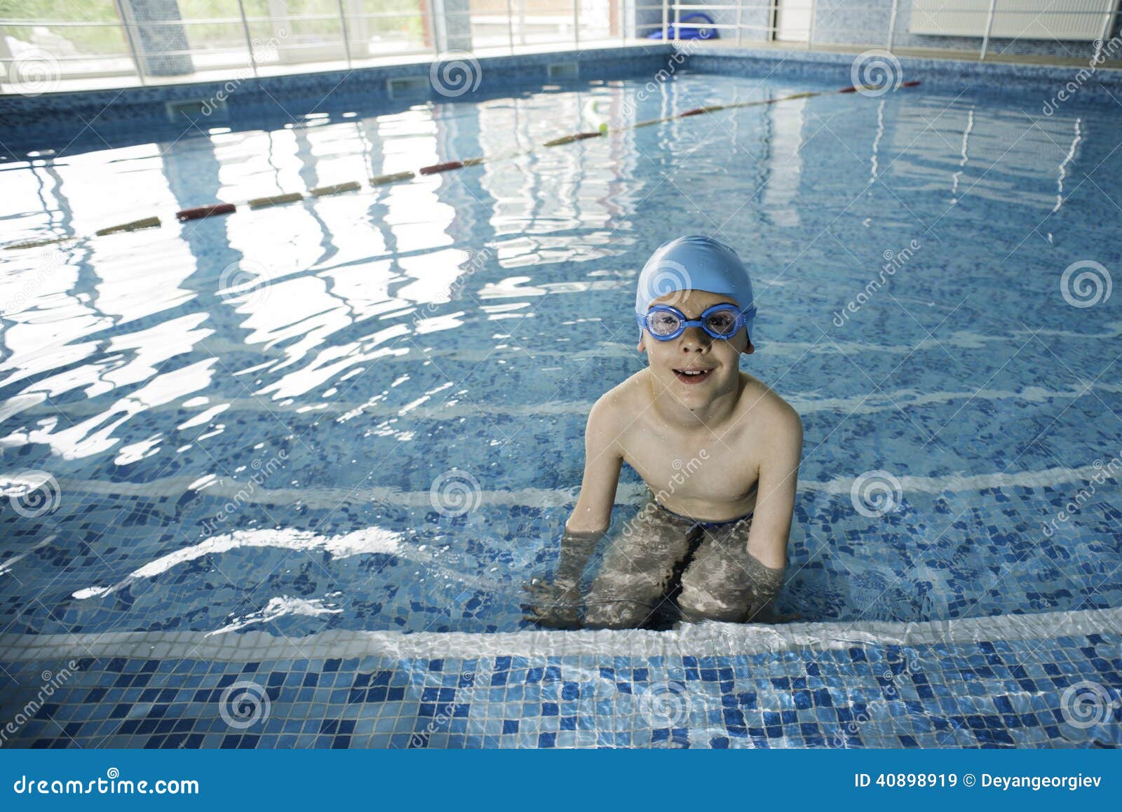 Child in swimming pool stock image. Image of pool, portrait - 40898919