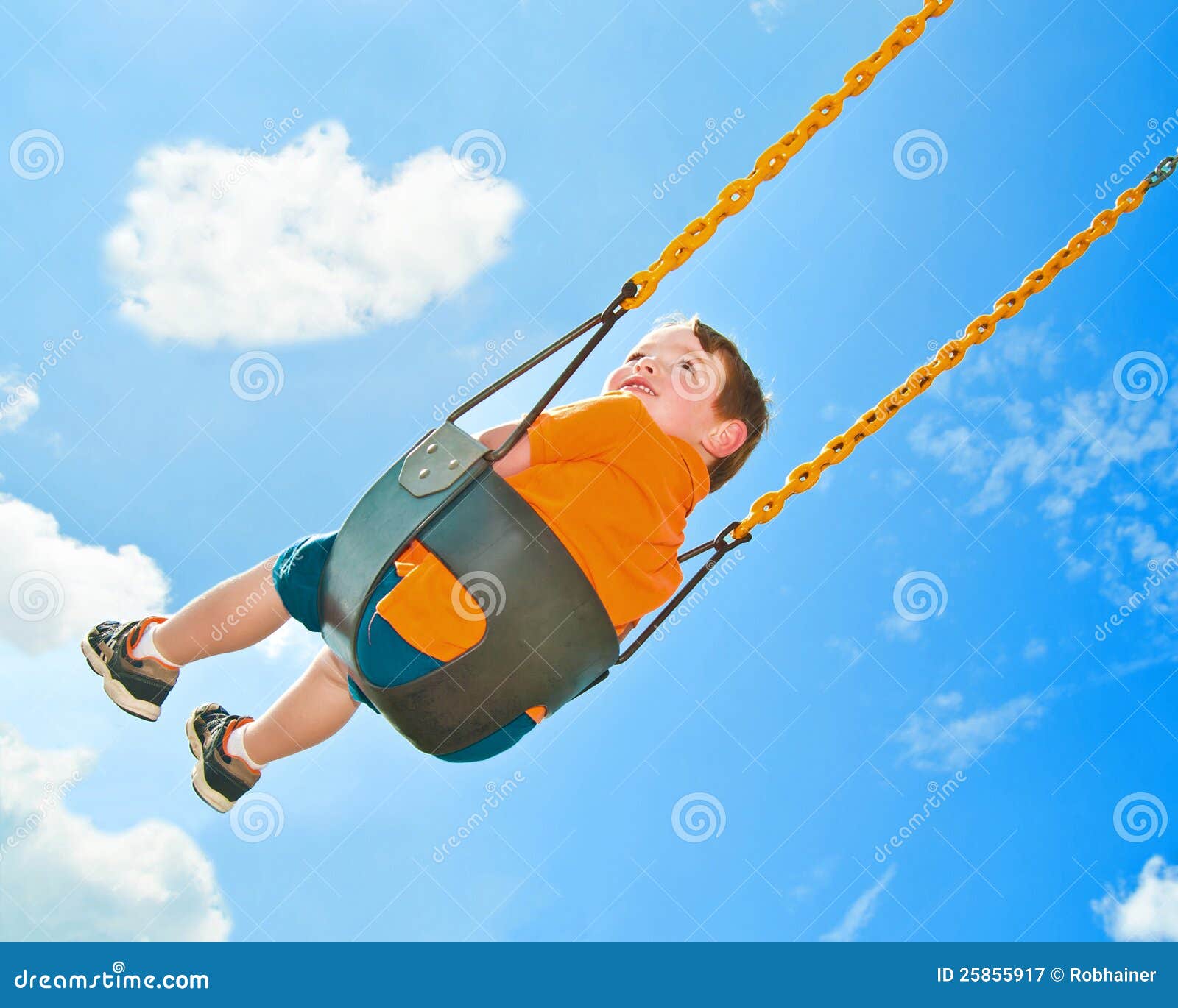 Child on swing stock image. Image of careful, push, hold - 25855917