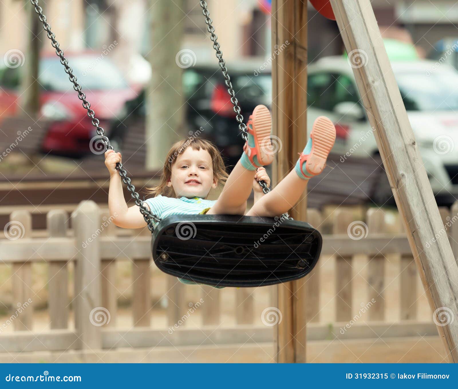 Child on swing stock image. Image of activity, outside - 31932315