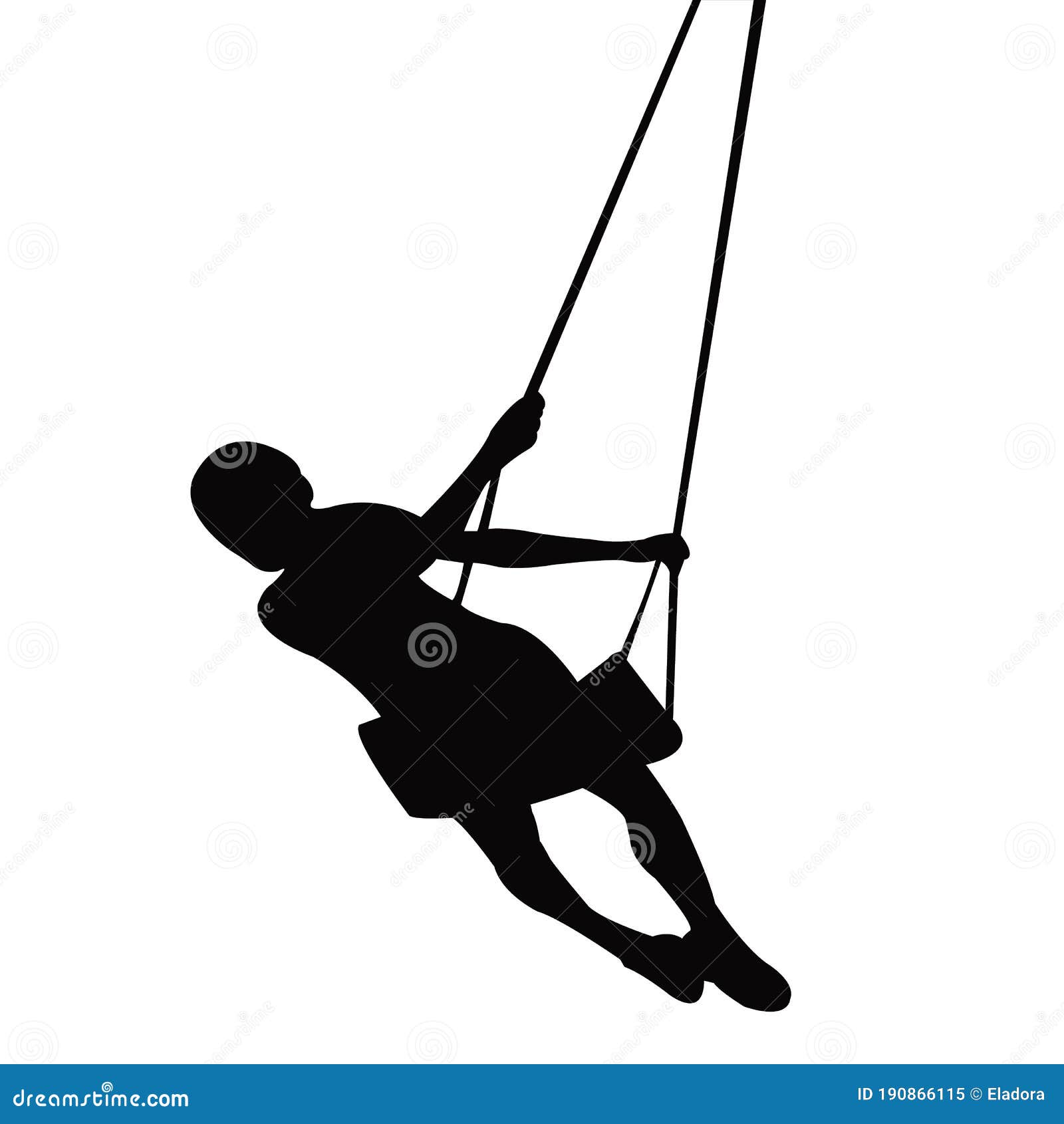 A Child Swinging Body Silhouette Vector Stock Vector - Illustration of ...