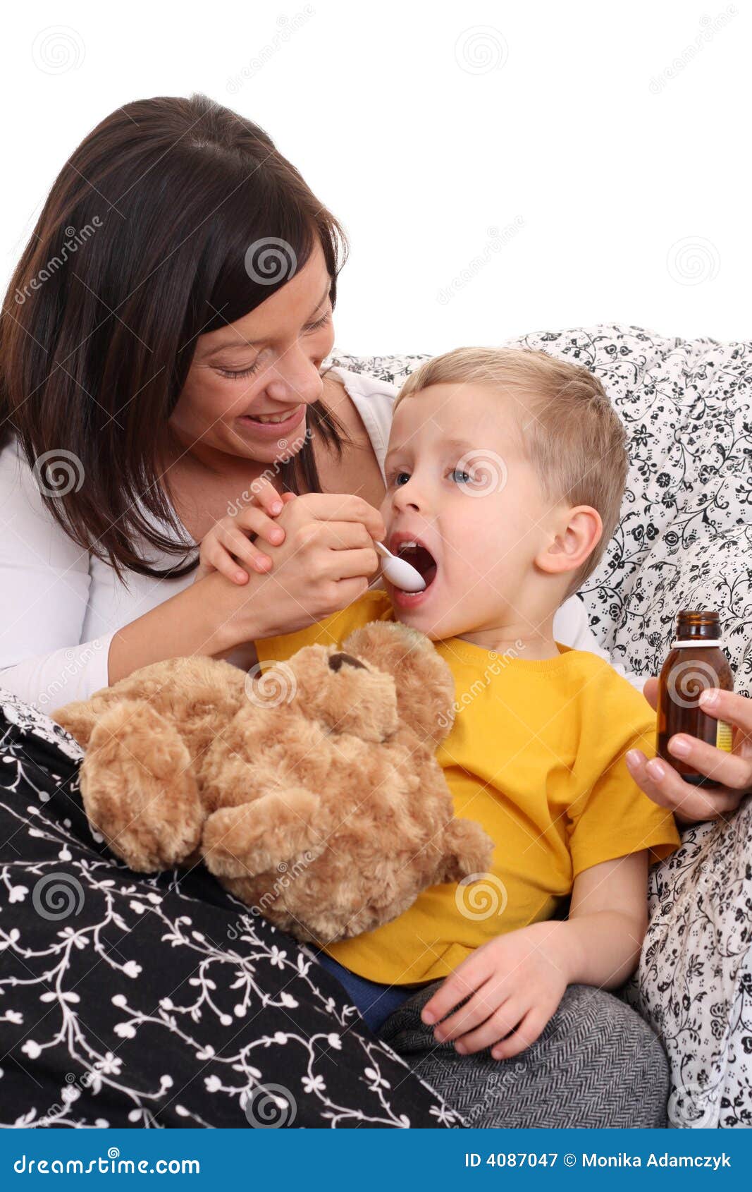 Child and syrup stock image. Image of mother, years, syrup - 4087047
