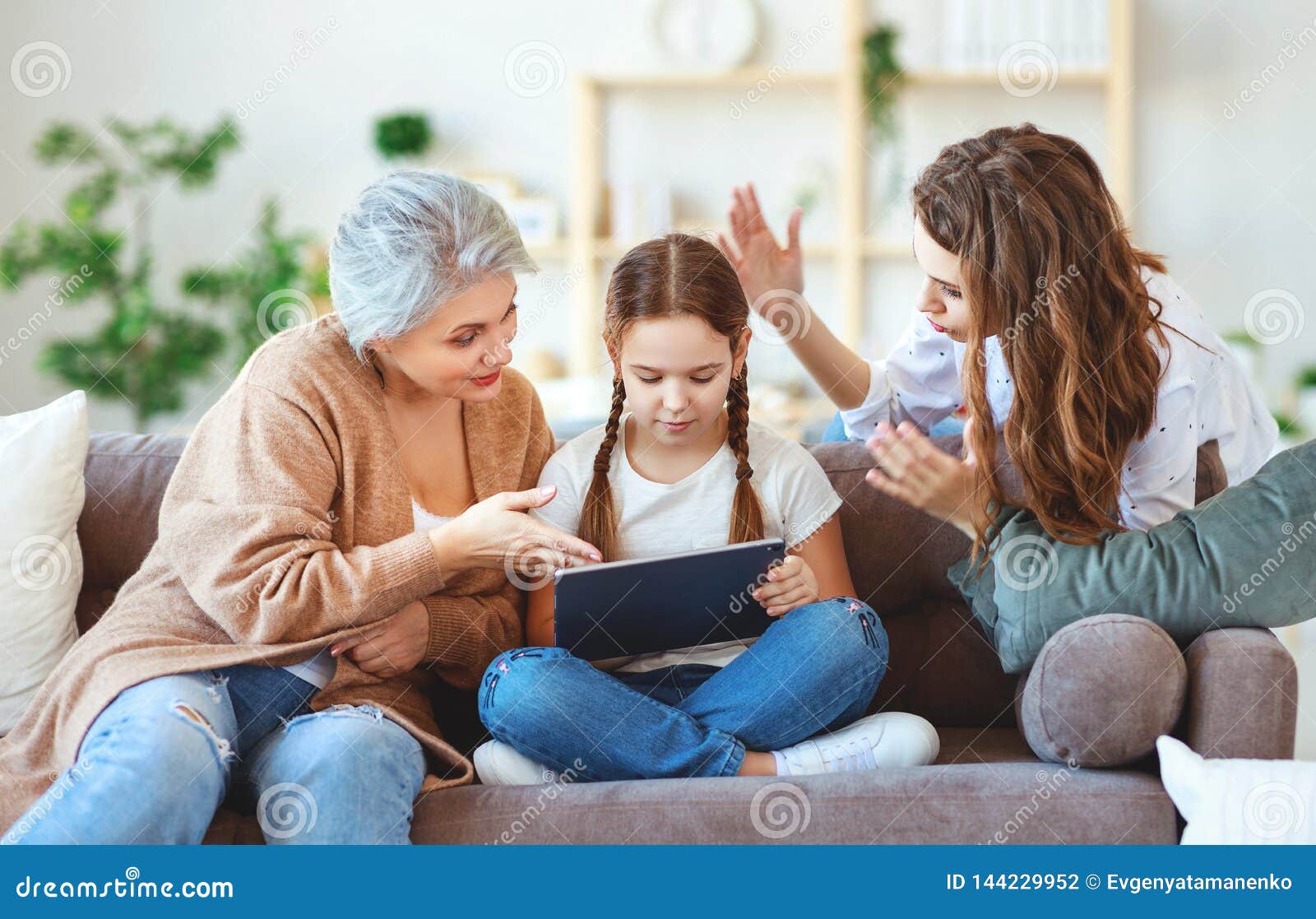 Child with Tablet on the Internet, Internet Addiction, Parents Scold ...