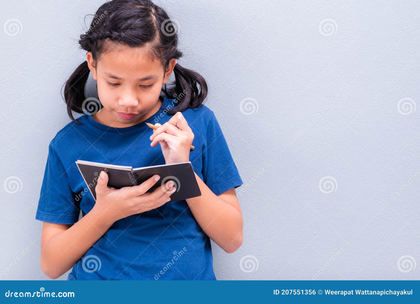 Child Take a Note stock photo. Image of human, natural - 207551356