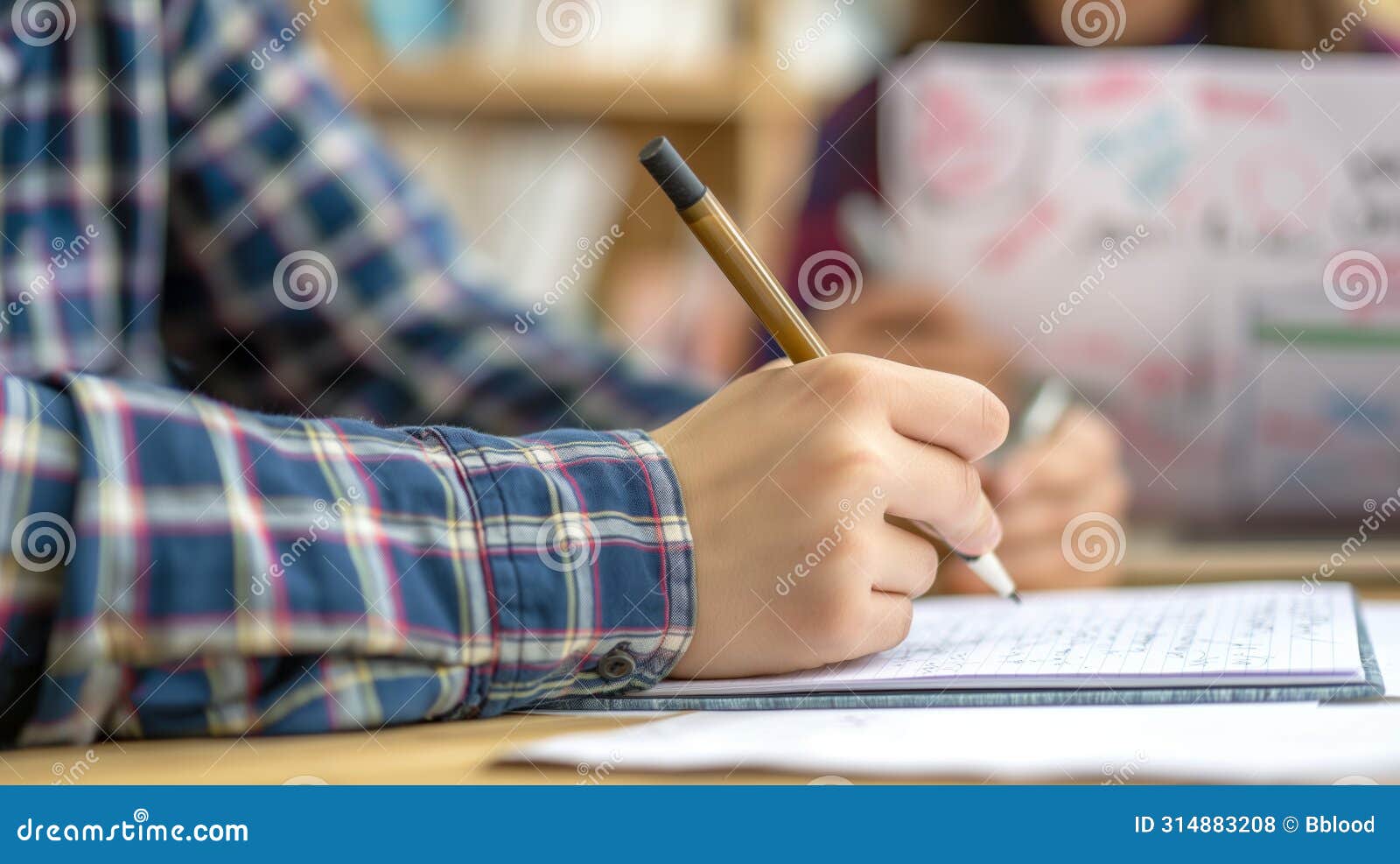 Child Taking Notes from Colorful Charts Stock Illustration ...