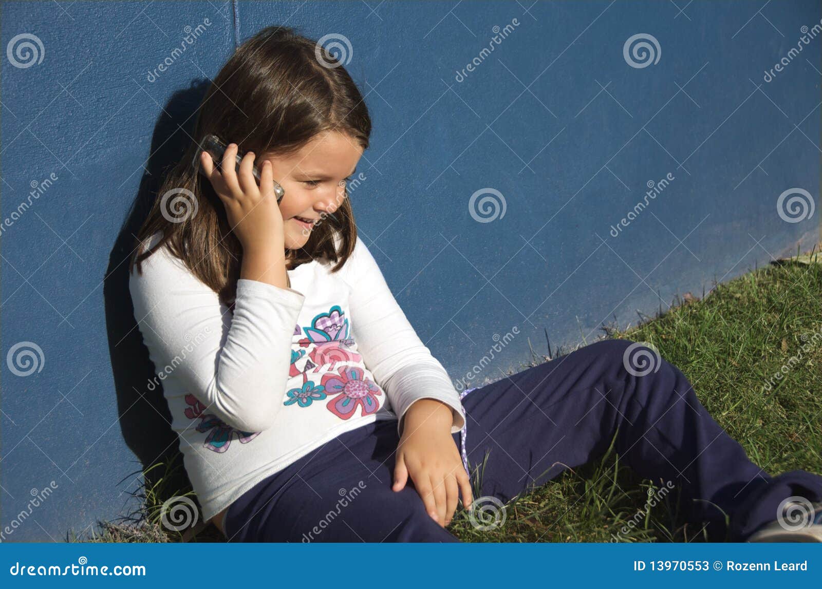 Child Talking on Mobile Phone Stock Image - Image of child ...