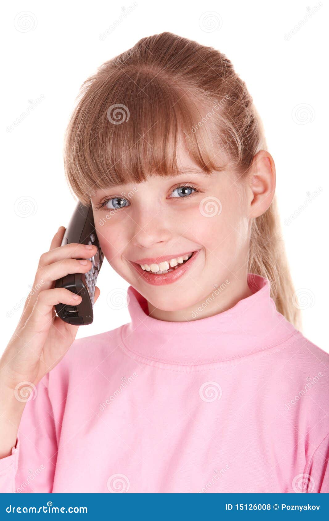Child Talking by Telephone. Stock Photo - Image of talk, gold: 15126008