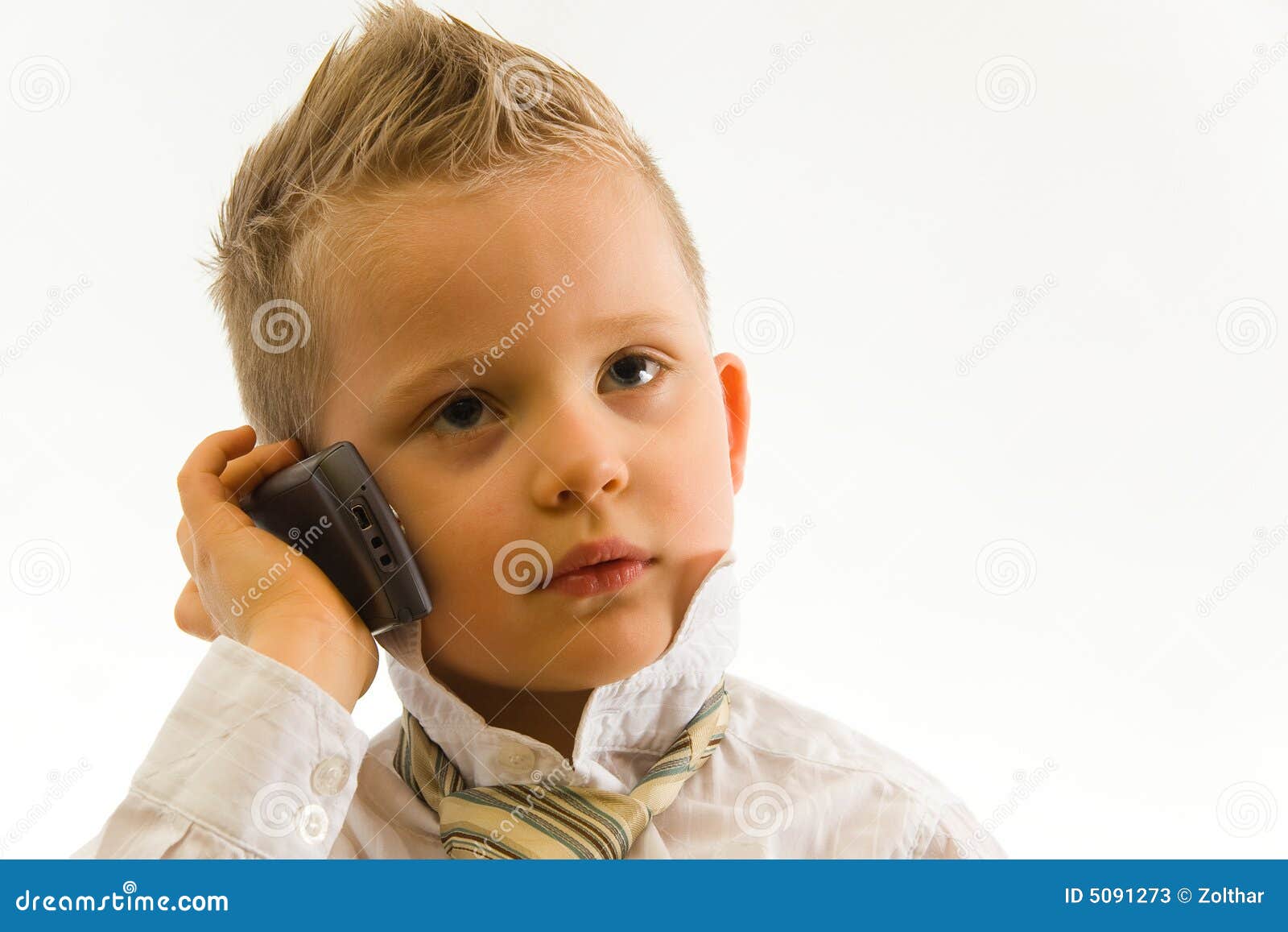 Child Talking Via Cellphone Stock Image - Image of mobilephone ...