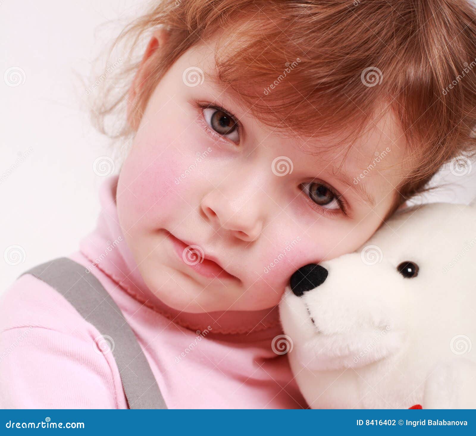 Child with teddy stock photo. Image of funny, child, girl - 8416402