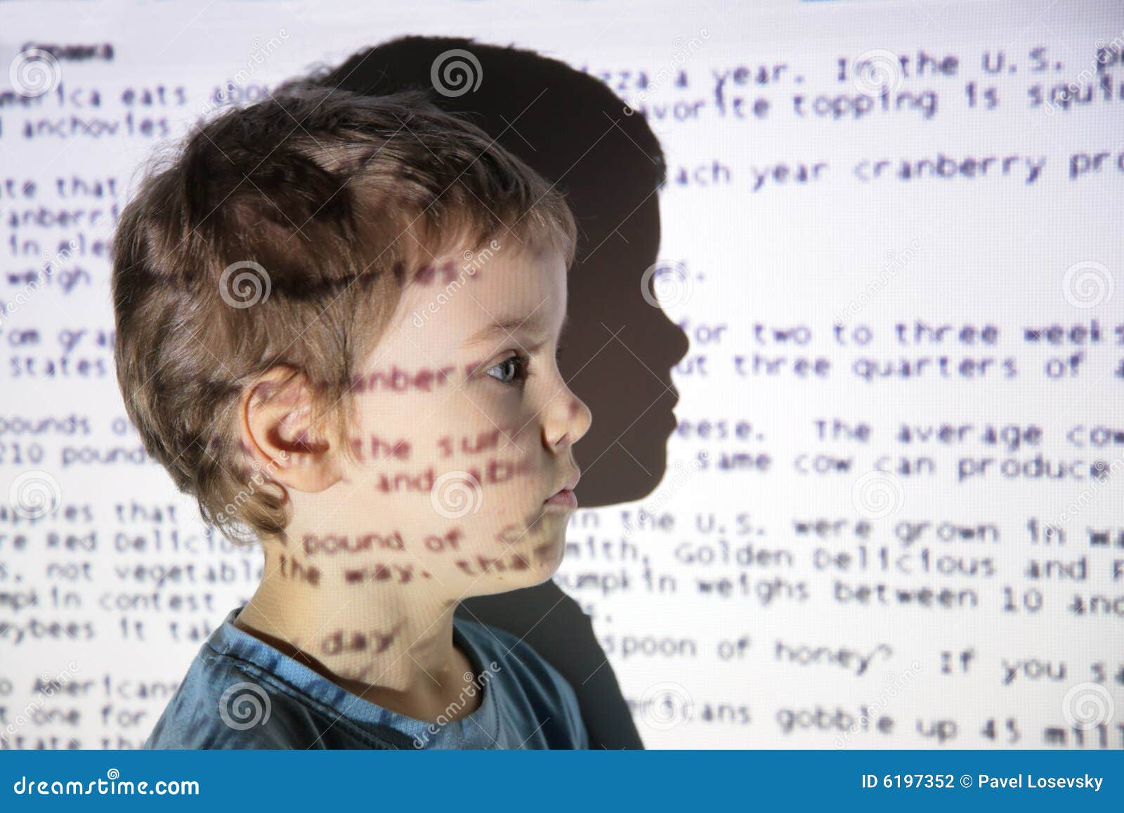 Child an Text Projection Device Stock Photo - Image of girl, projector ...