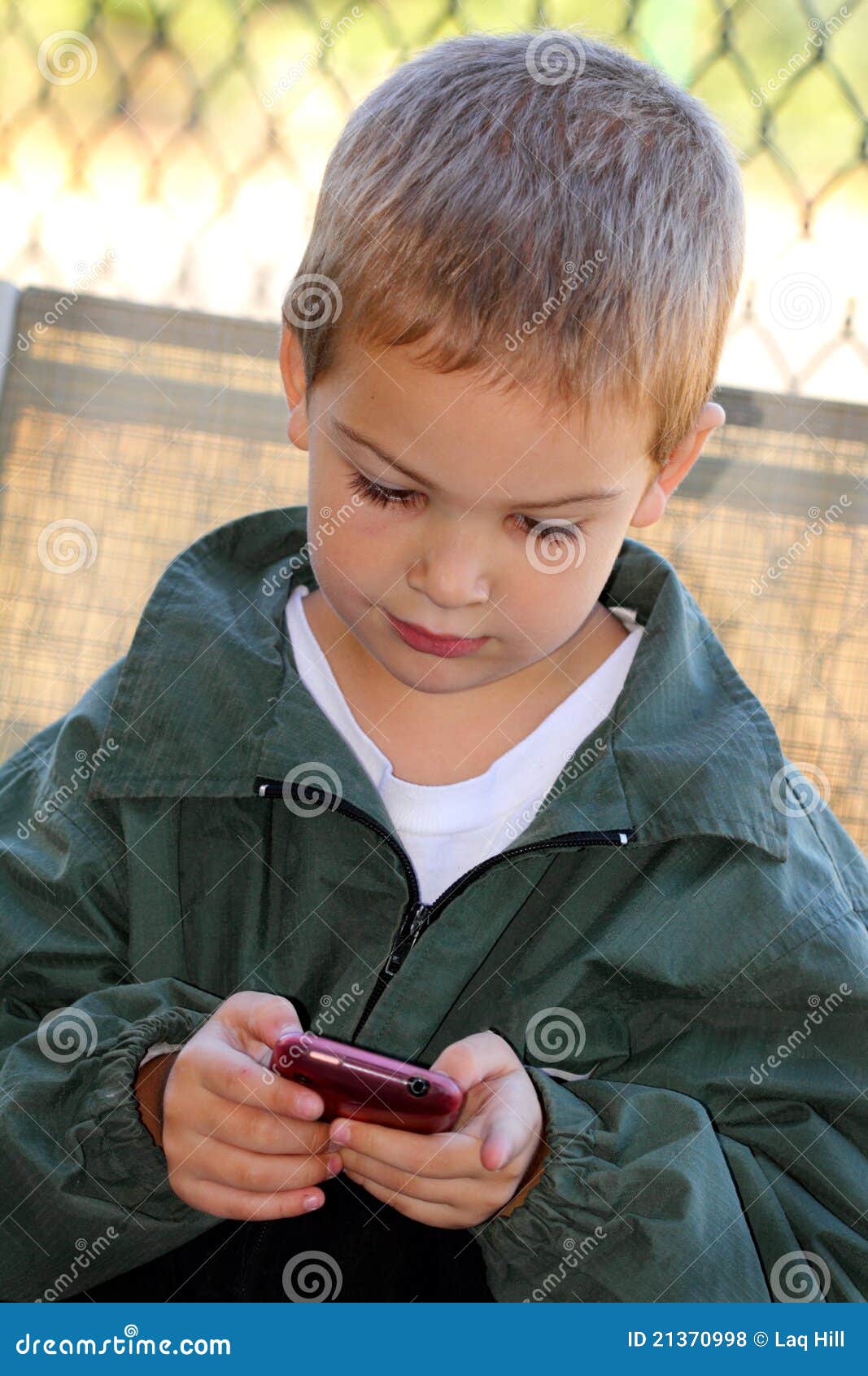 Child Texting stock photo. Image of male, looking, vertical - 21370998