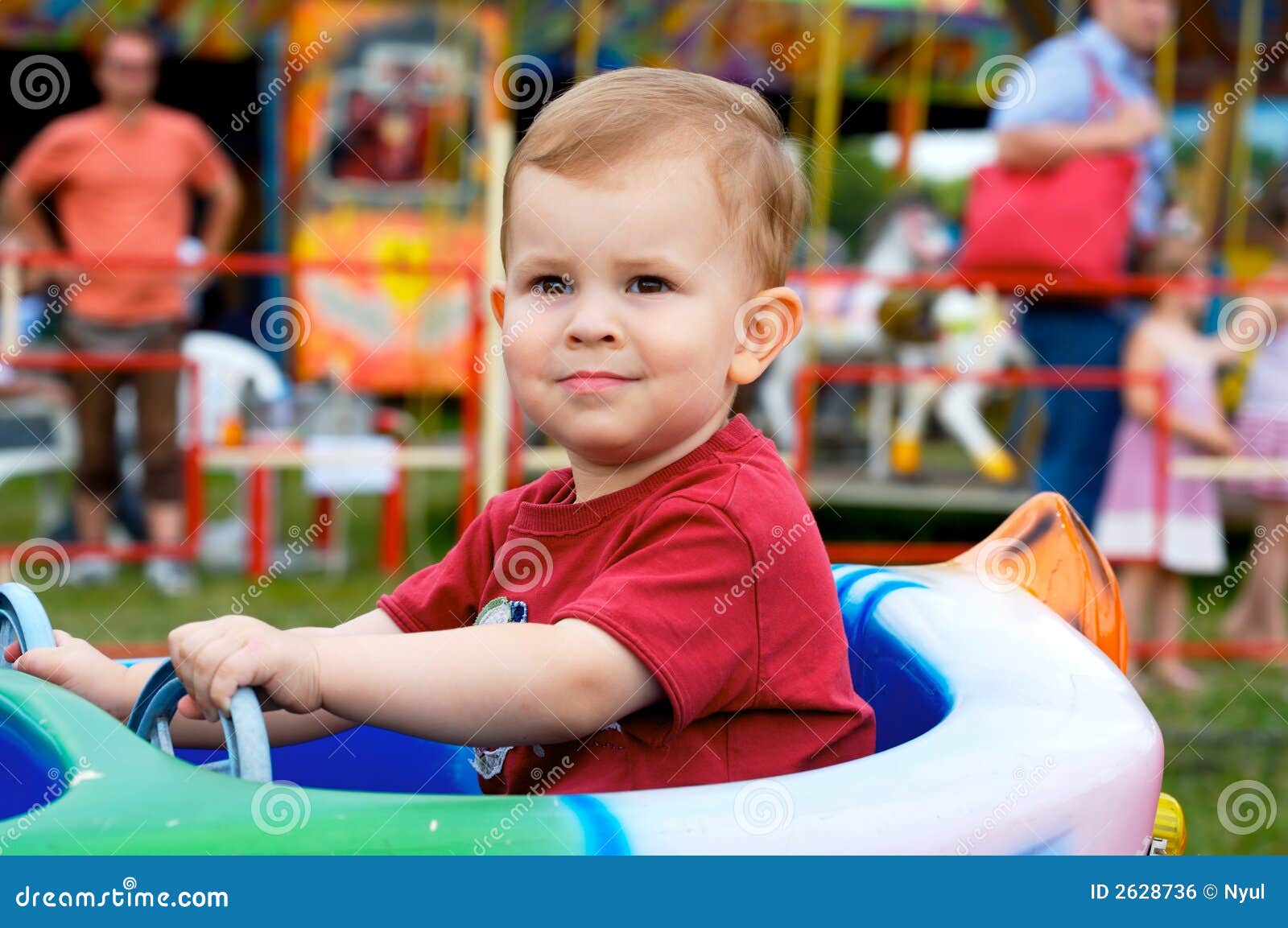 Child in theme park stock photo. Image of playing, enjoy - 2628736