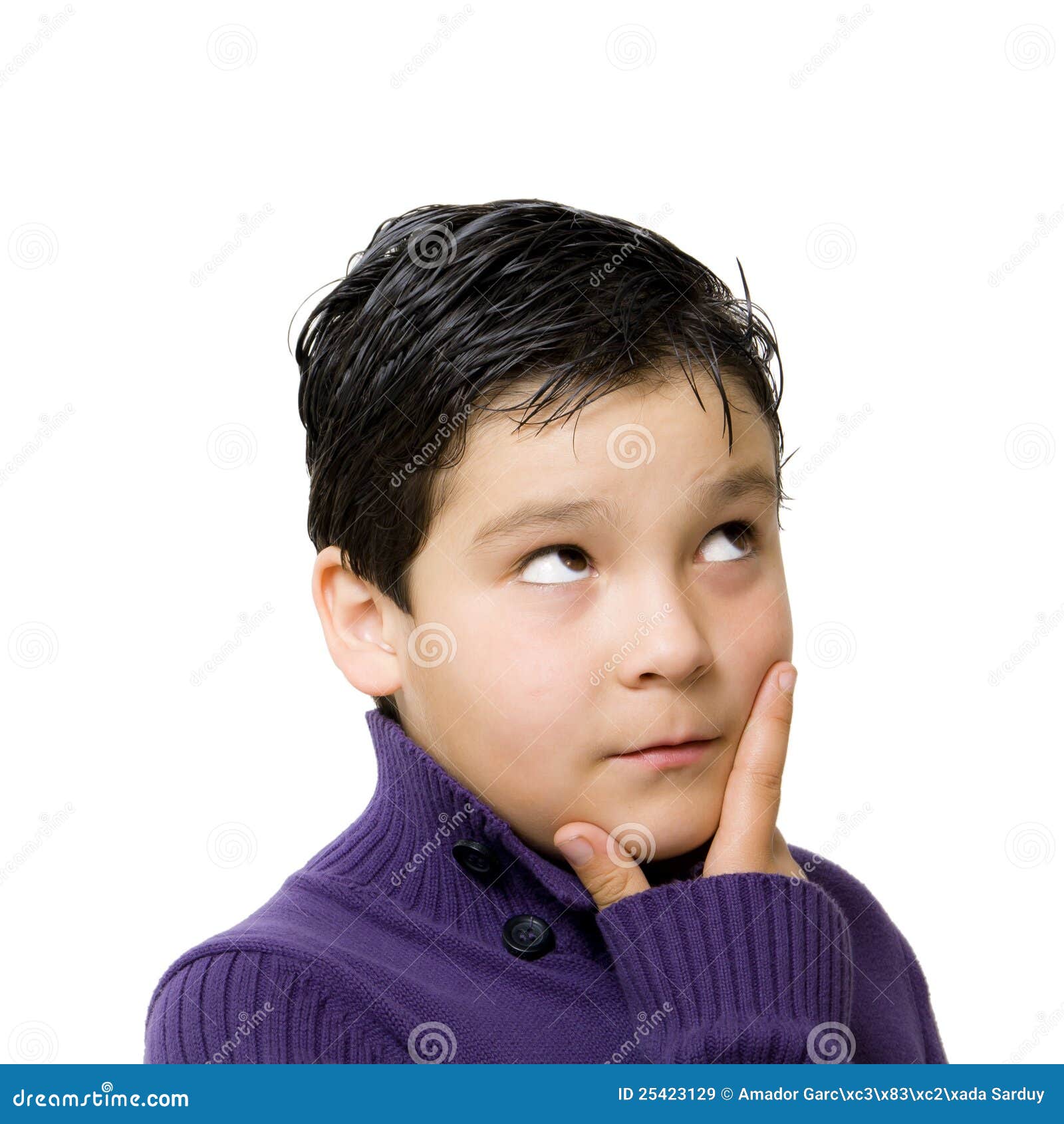 Child thinking stock image. Image of cheerful, caucasian - 25423129