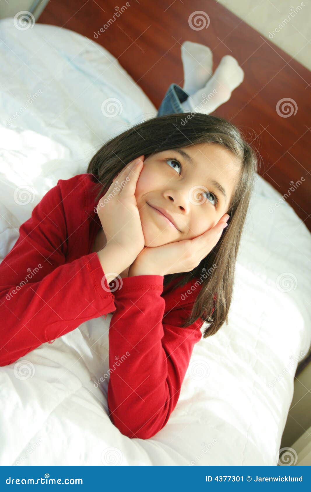 Child thinking stock image. Image of happy, asian, calm - 4377301
