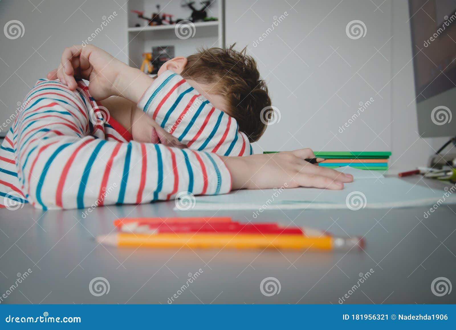 534 Child Doing Homework Stressed Stock Photos - Free & Royalty-Free ...