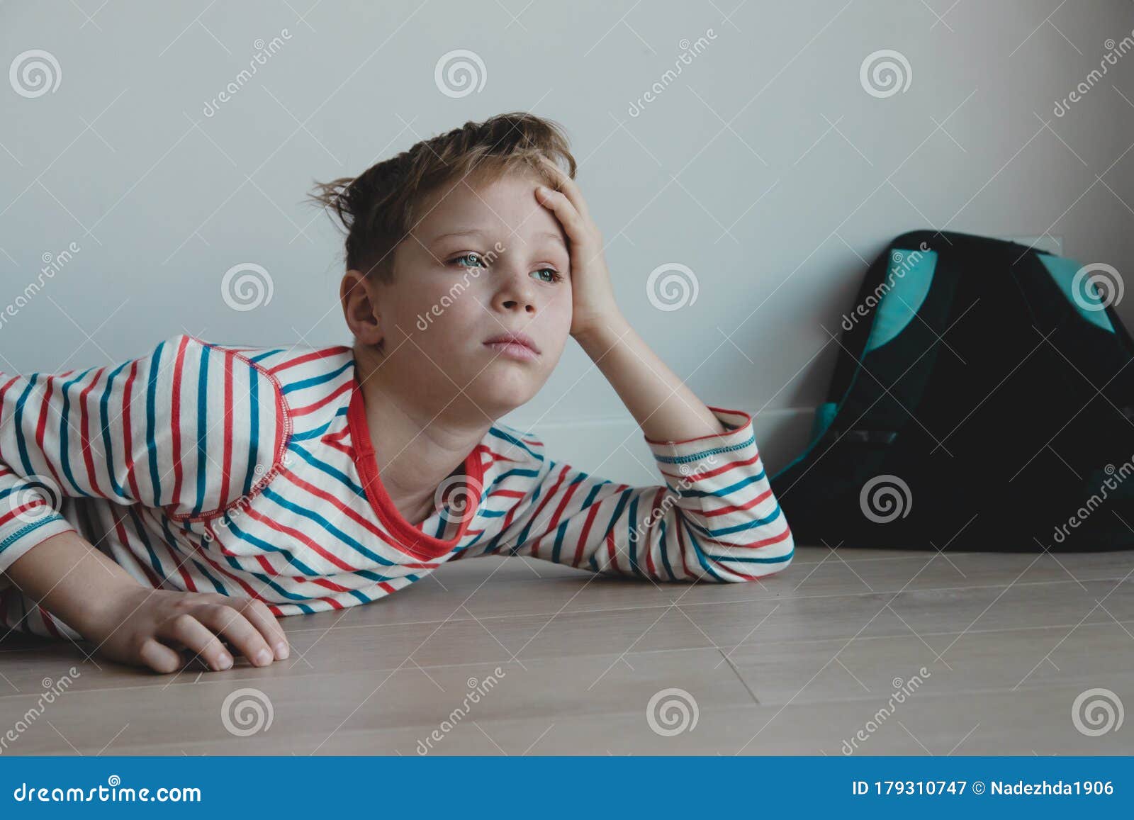 Child Tired and Bored of Doing Homework, Kid Stressed from Learning ...