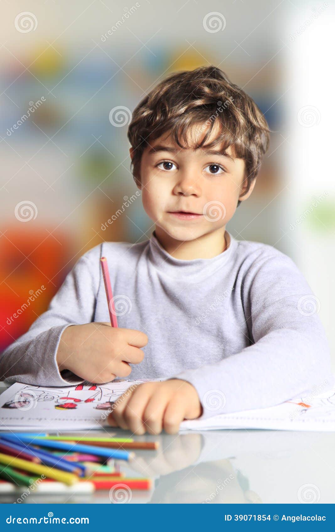 Child to color stock photo. Image of happy, color, book - 39071854
