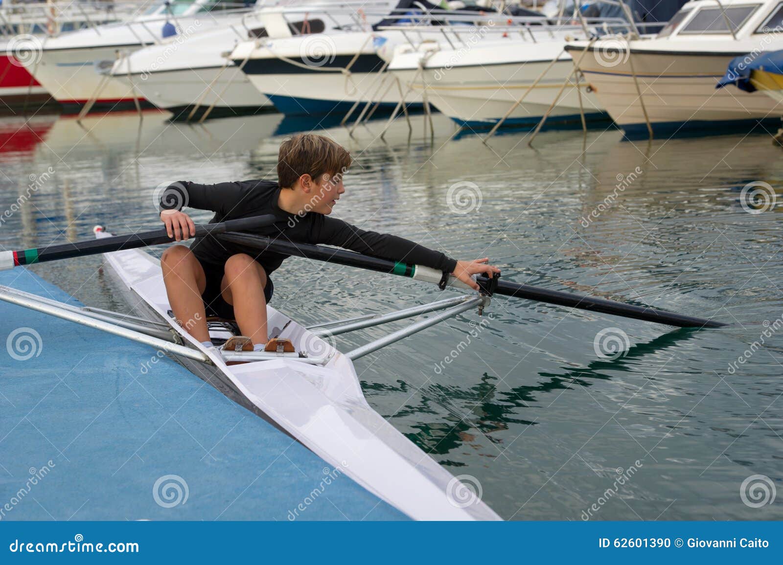 Child to rowing course stock photo. Image of physical - 62601390