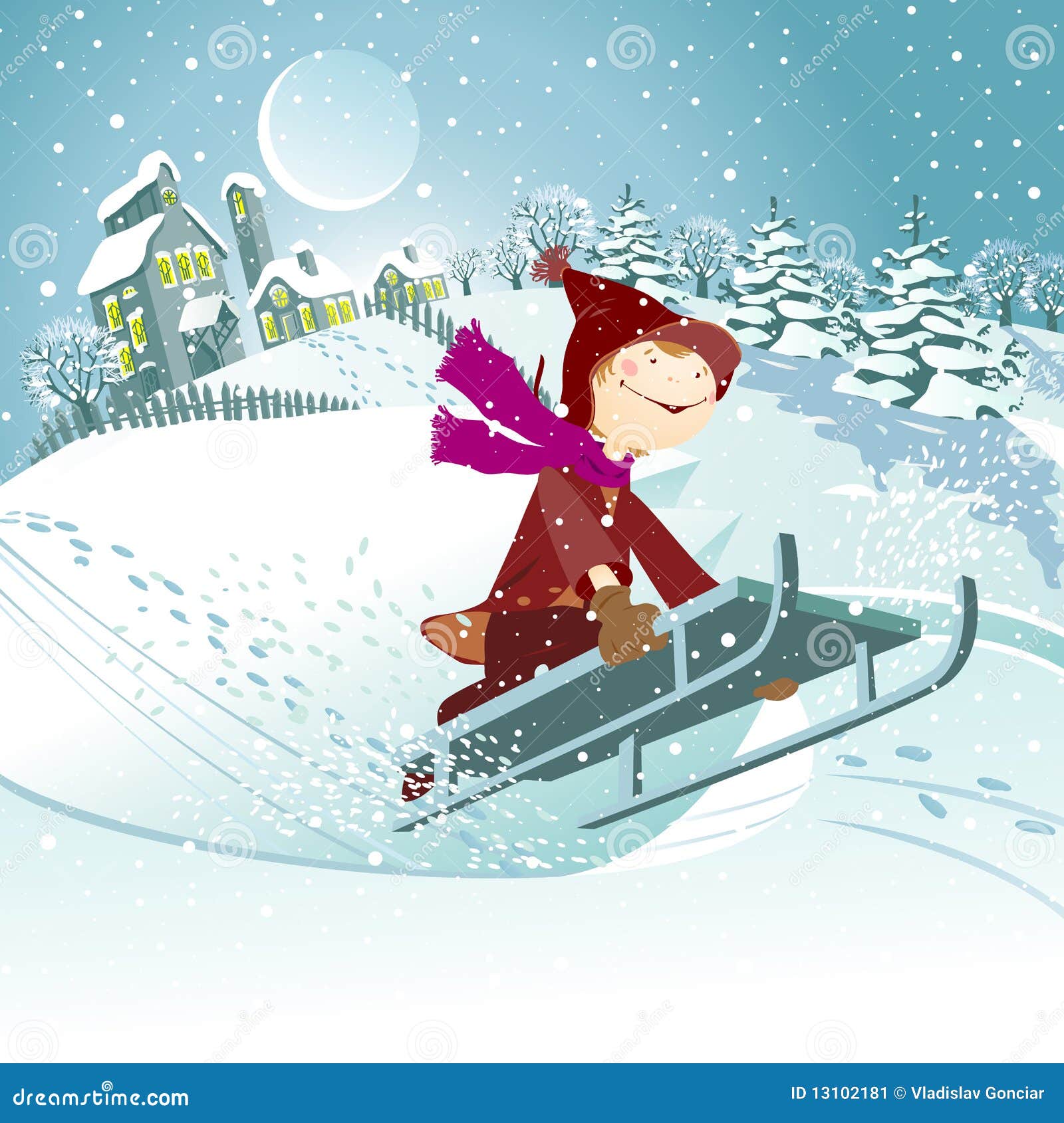 Toboggan Cartoons, Illustrations & Vector Stock Images - 1524 Pictures ...
