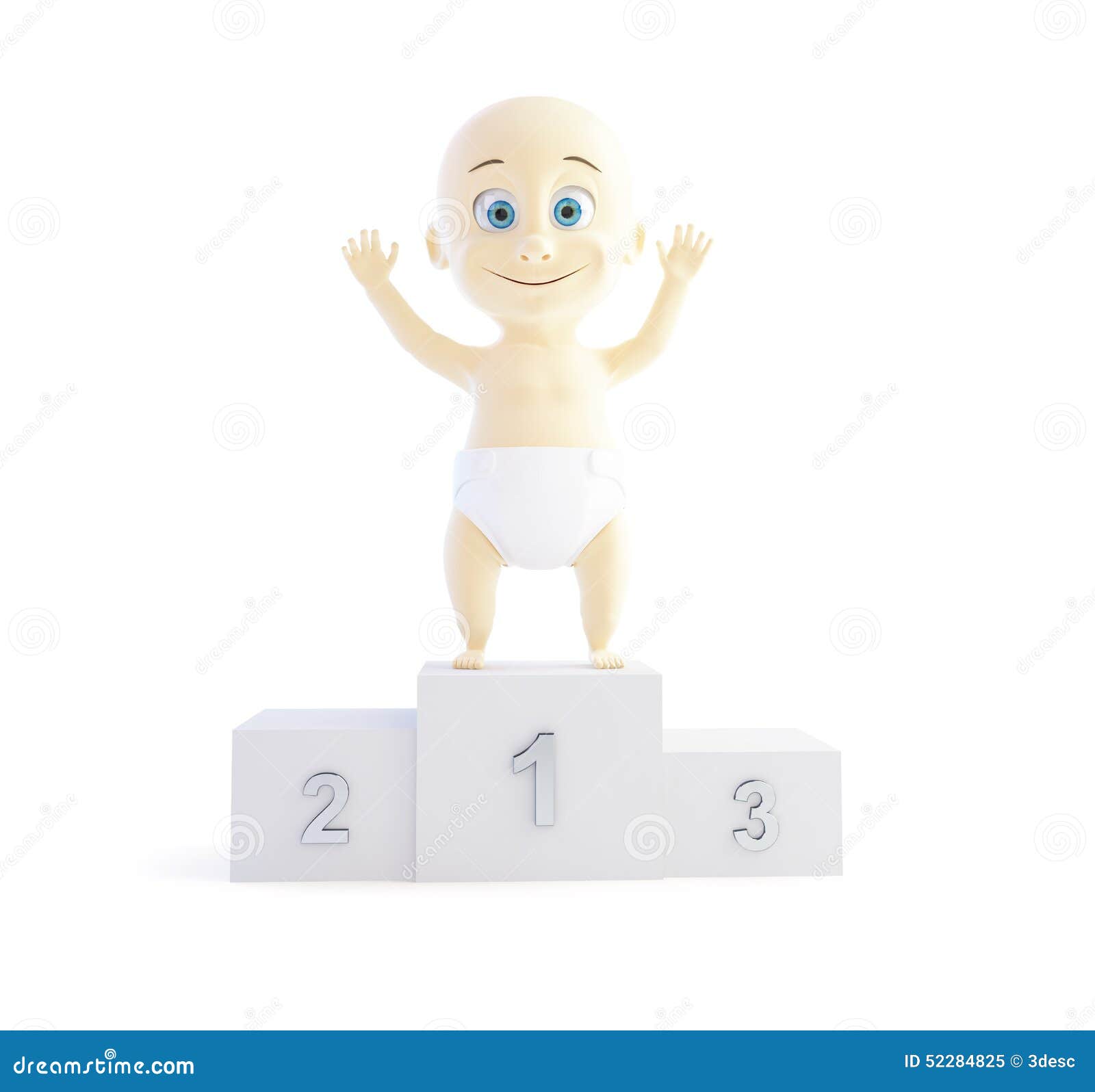 Child Took First Place on the Podium Stock Illustration - Illustration ...