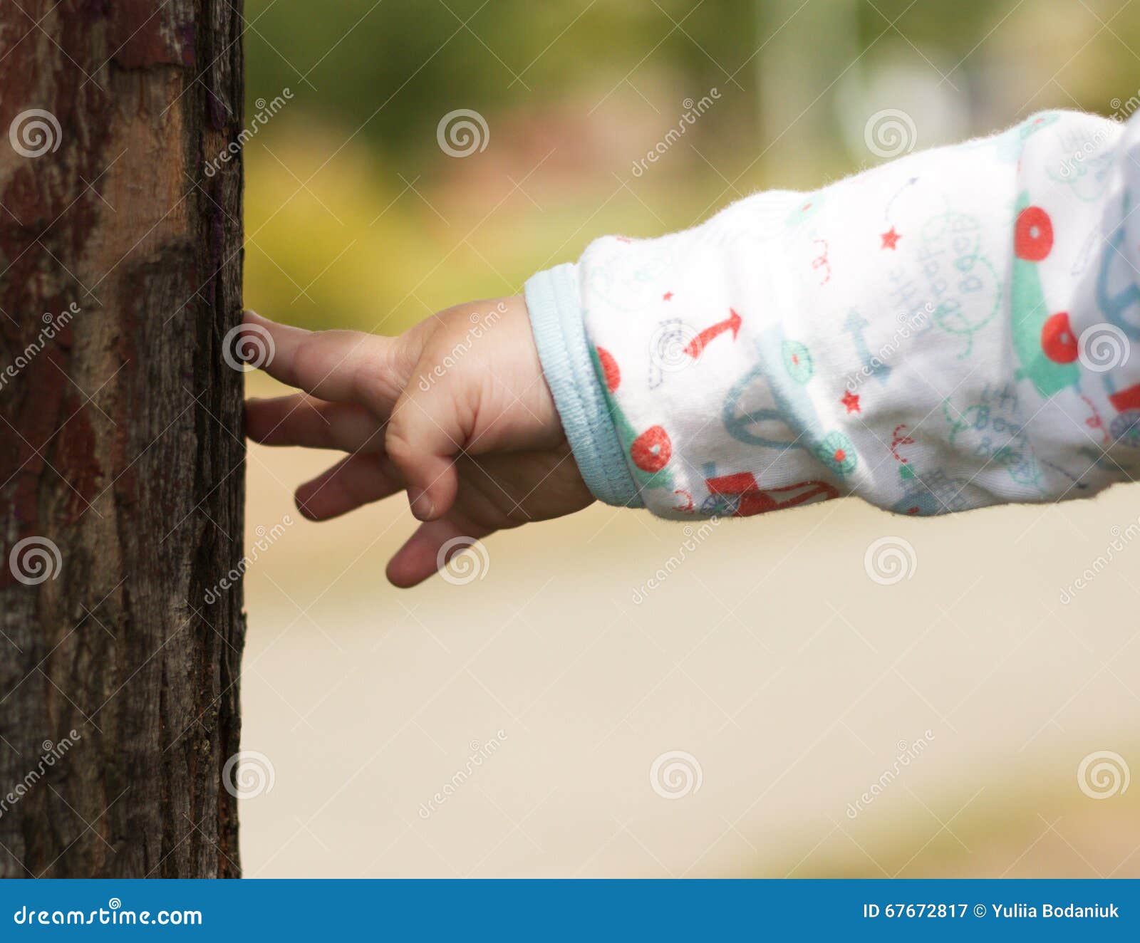 Child touching the tree stock image. Image of touching - 67672817