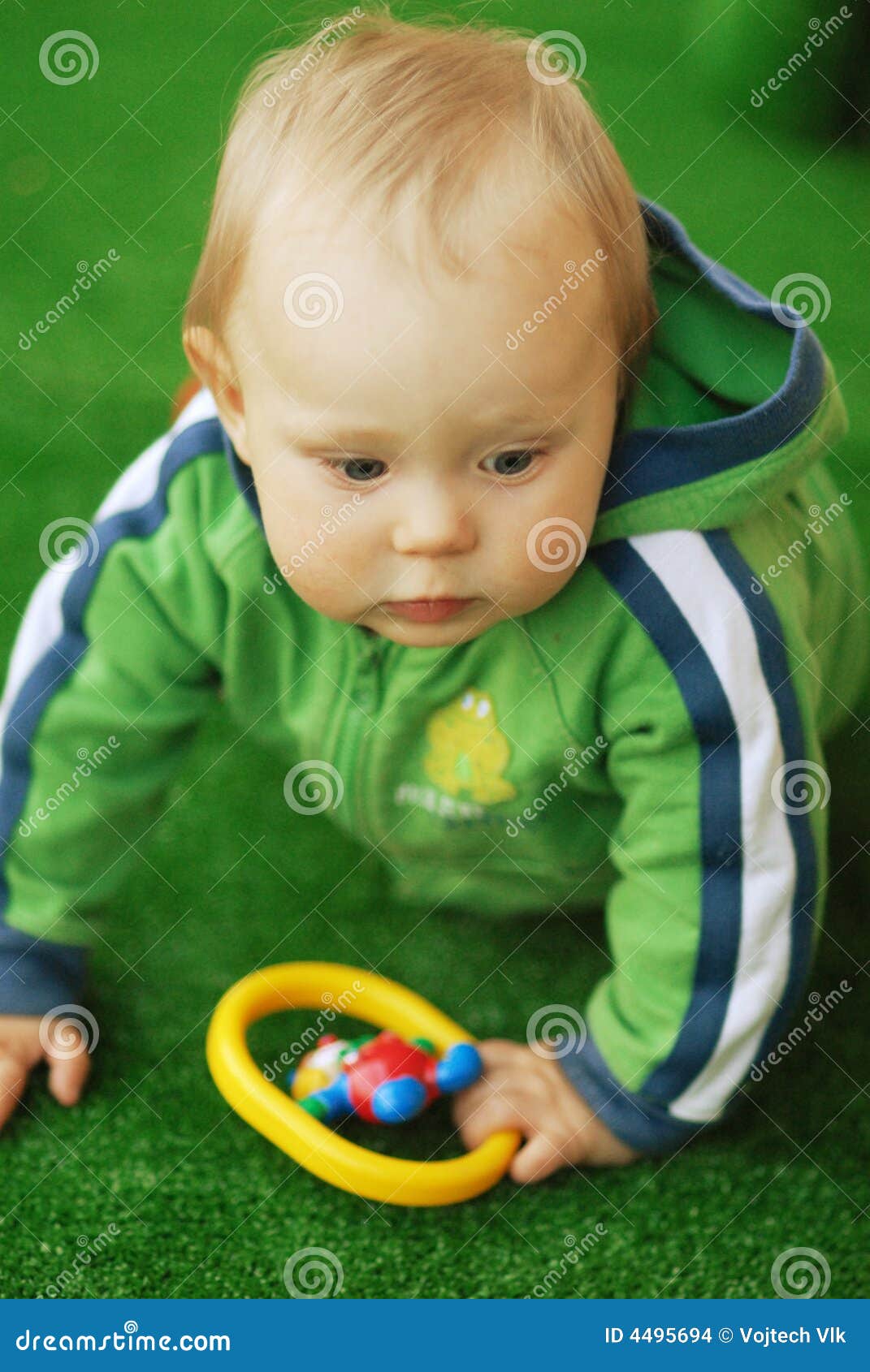 Child with a toy stock photo. Image of girl, infant, smile - 4495694