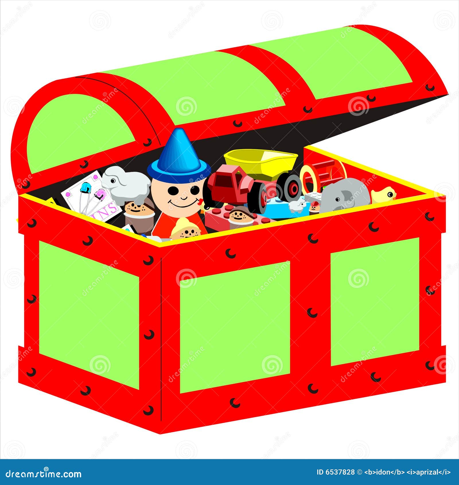 Child toy box stock vector. Illustration of clipart, design - 6537828