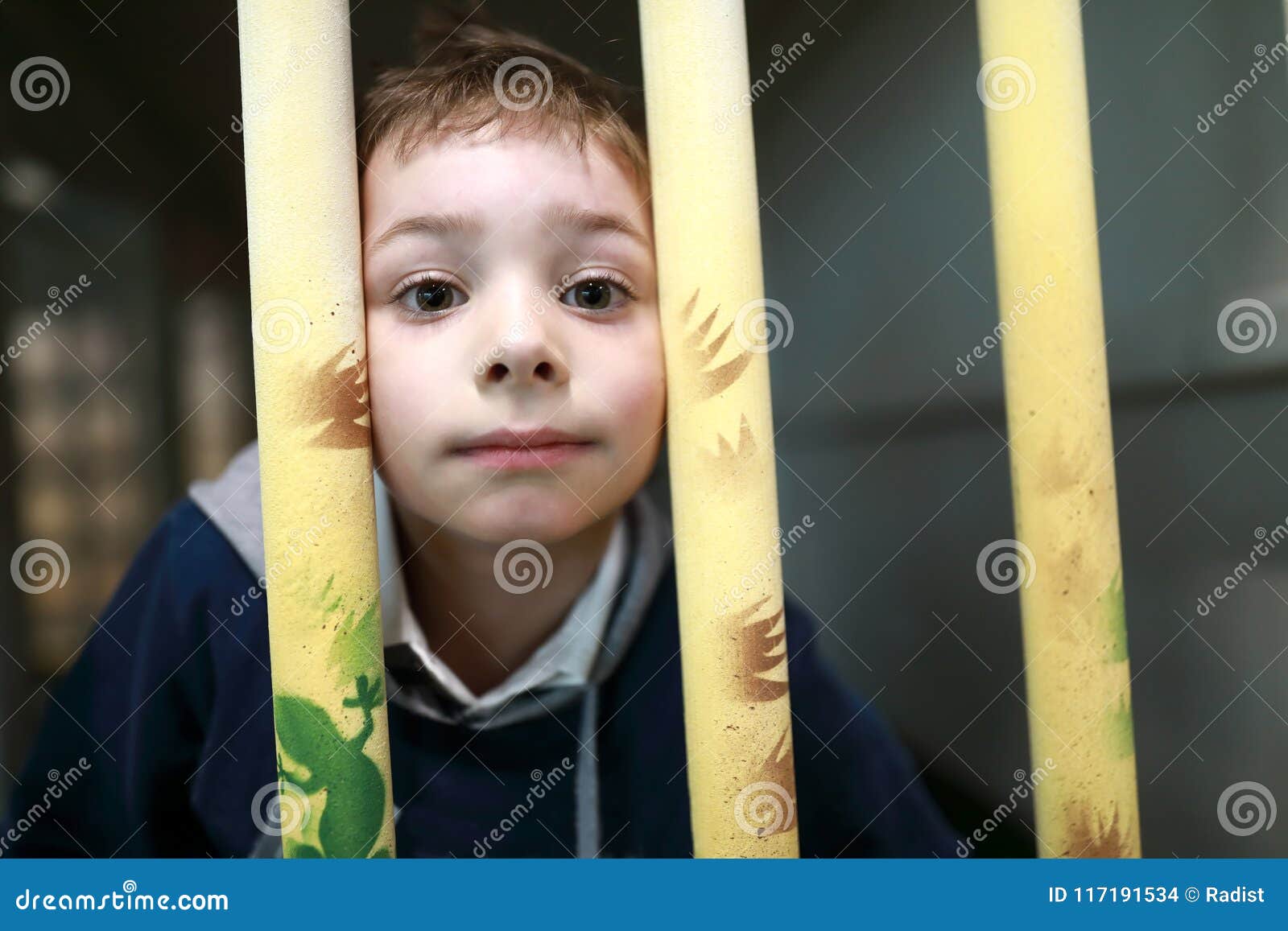 Child in toy cage stock photo. Image of child, enclosure - 117191534