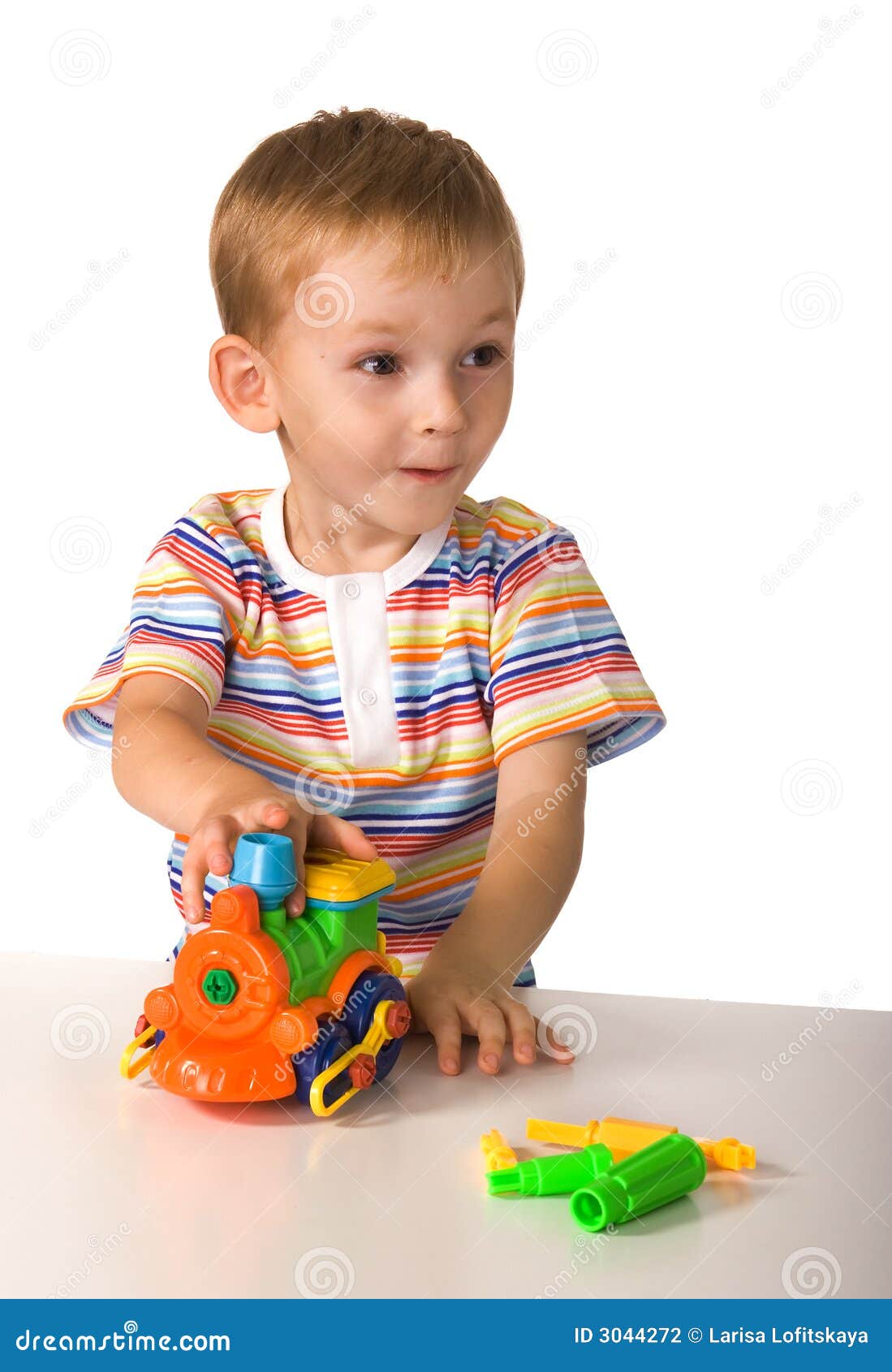 The child with toy machine stock photo. Image of child - 3044272