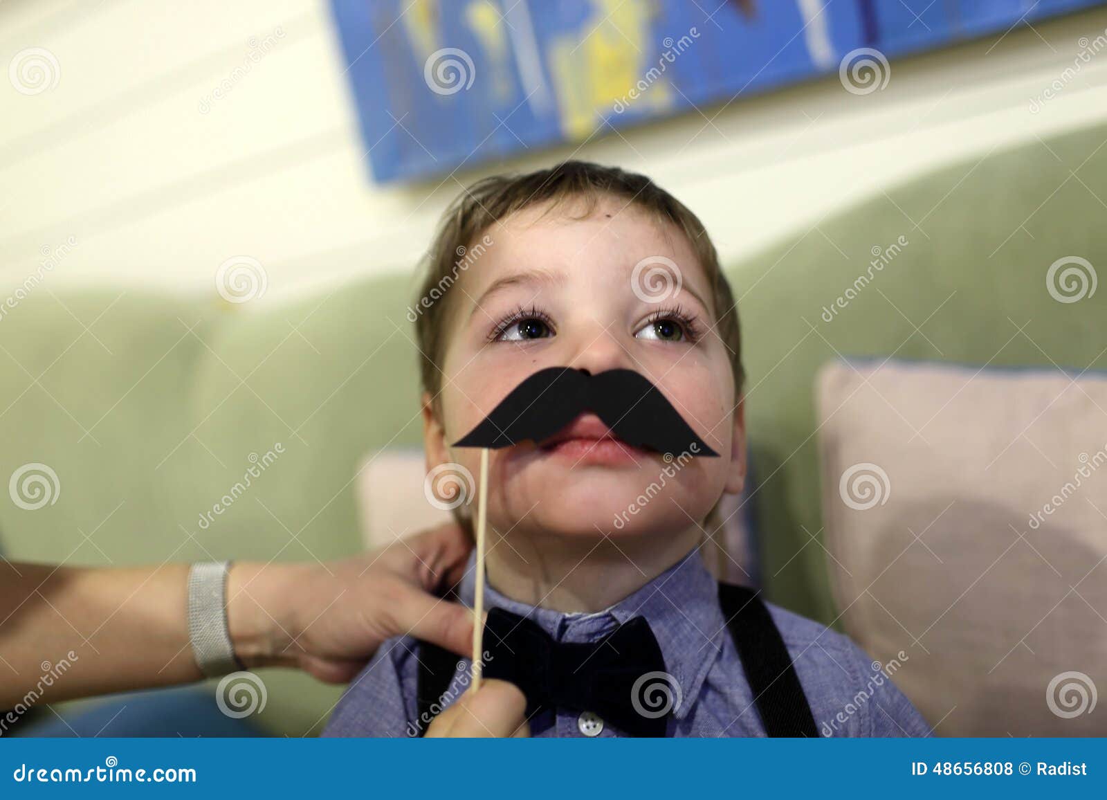 Child with toy moustache stock photo. Image of mustache - 48656808
