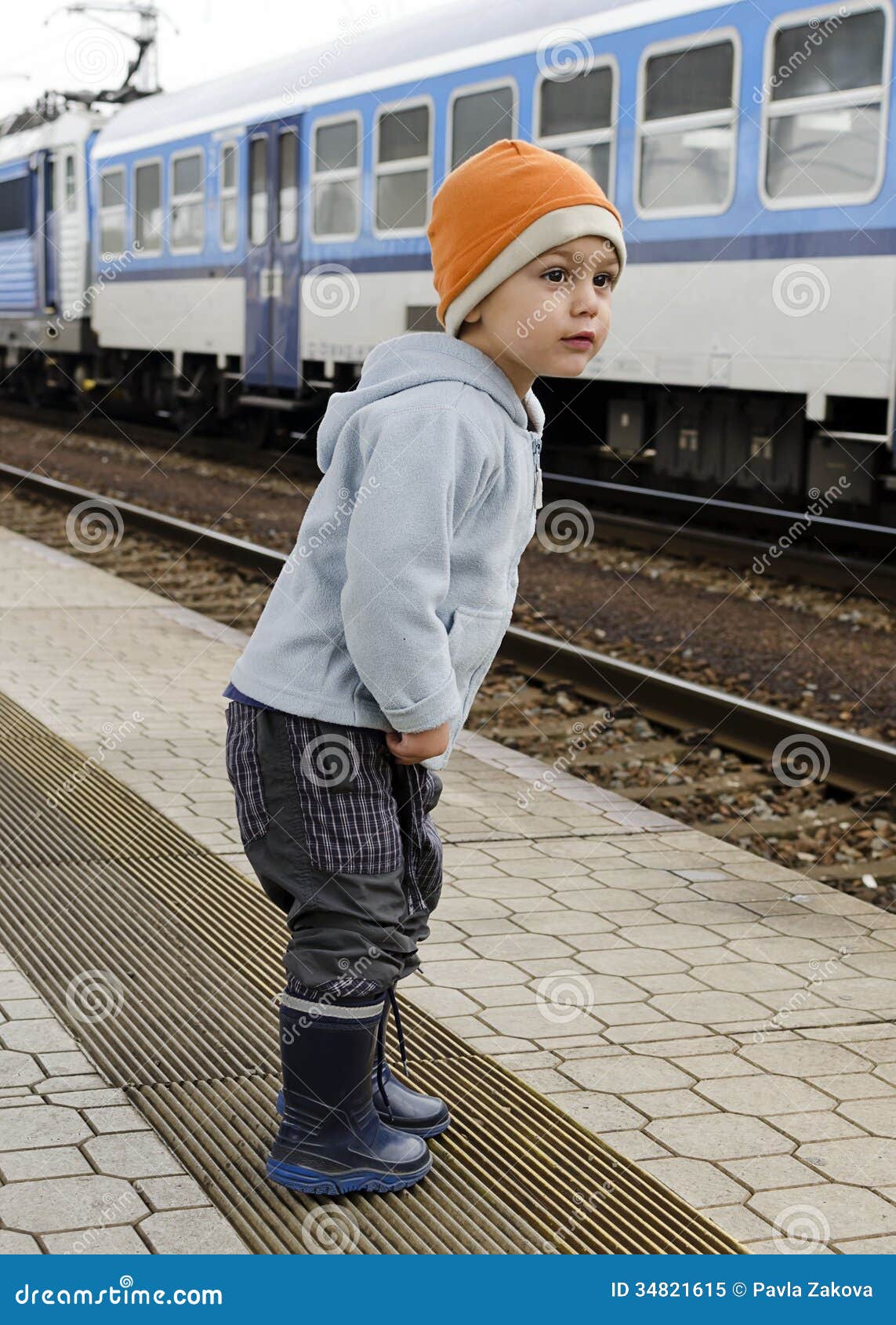 Child at train station stock image. Image of person, youth - 34821615