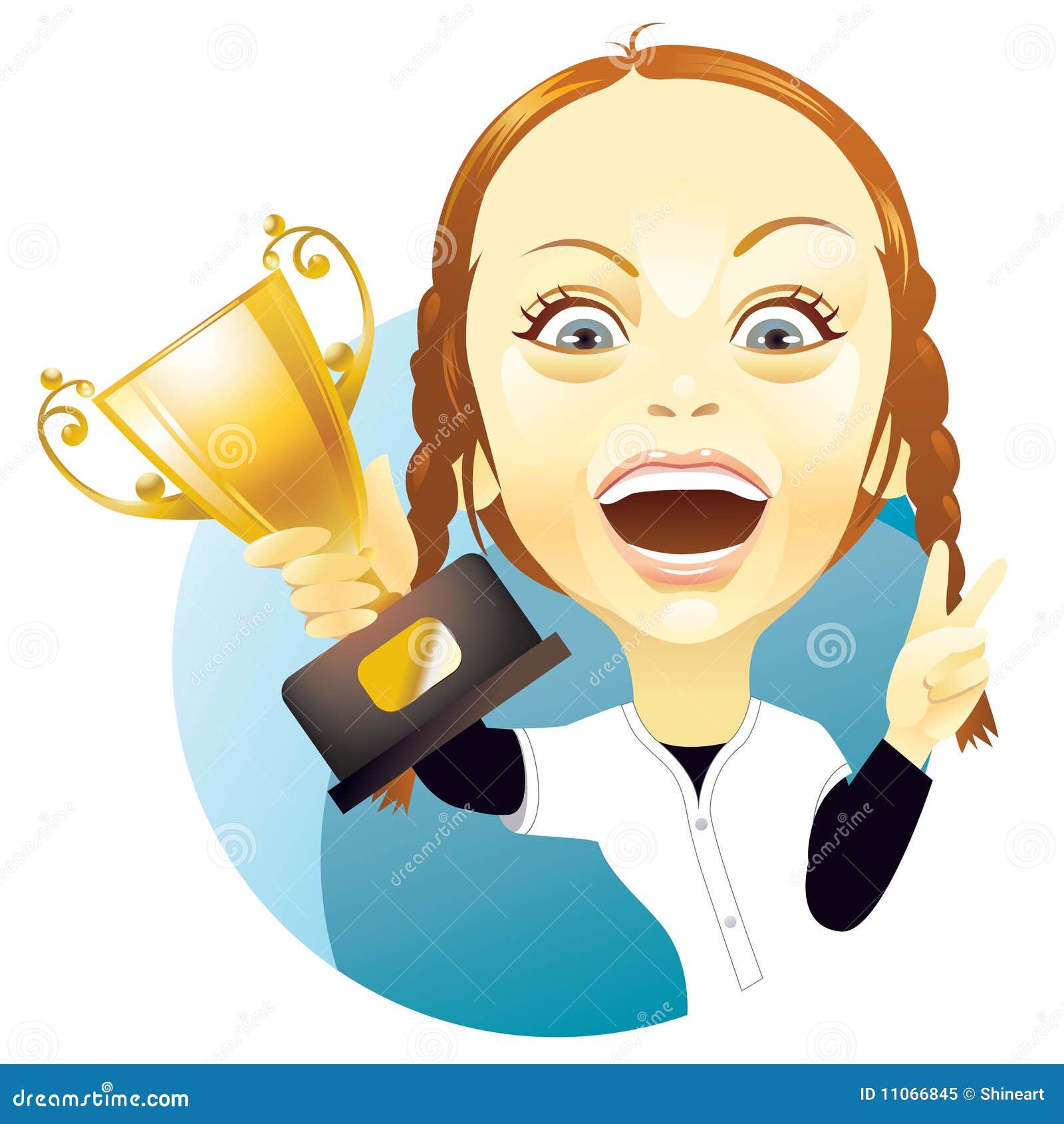 Child and trophy stock vector. Illustration of celebration - 11066845
