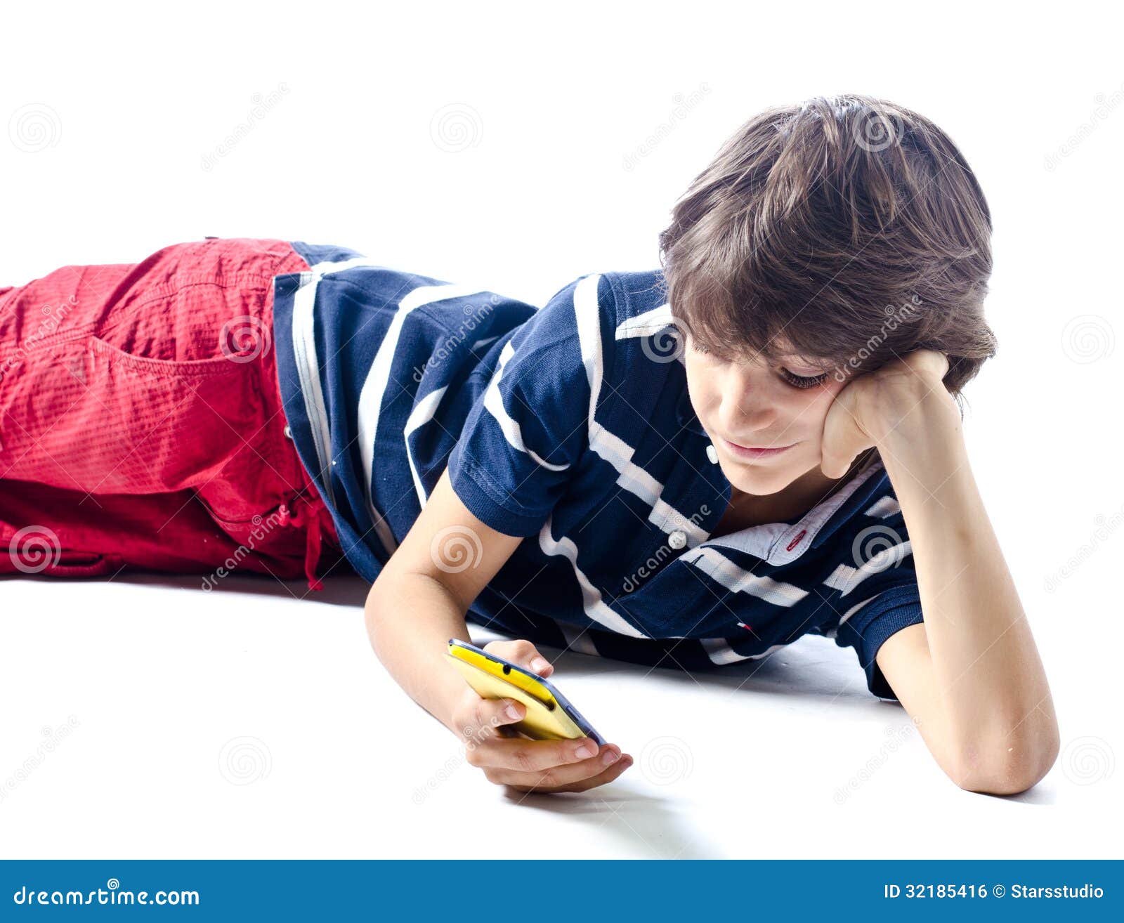 Child Using Cell Photo (mobile) Stock Photo - Image of adorable, beauty ...