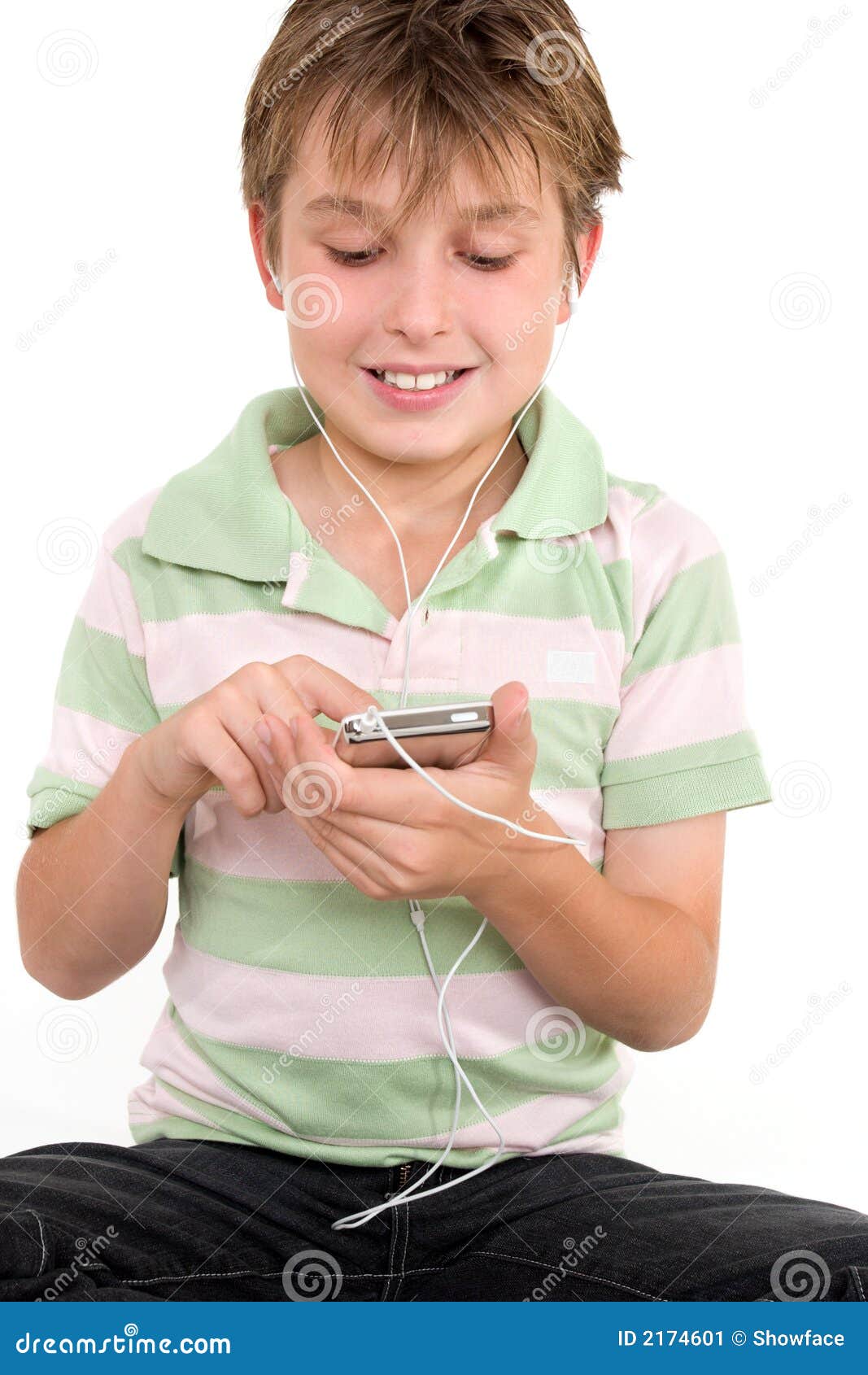 Child Using a Digital Player Stock Image - Image of portable, ltkispics ...