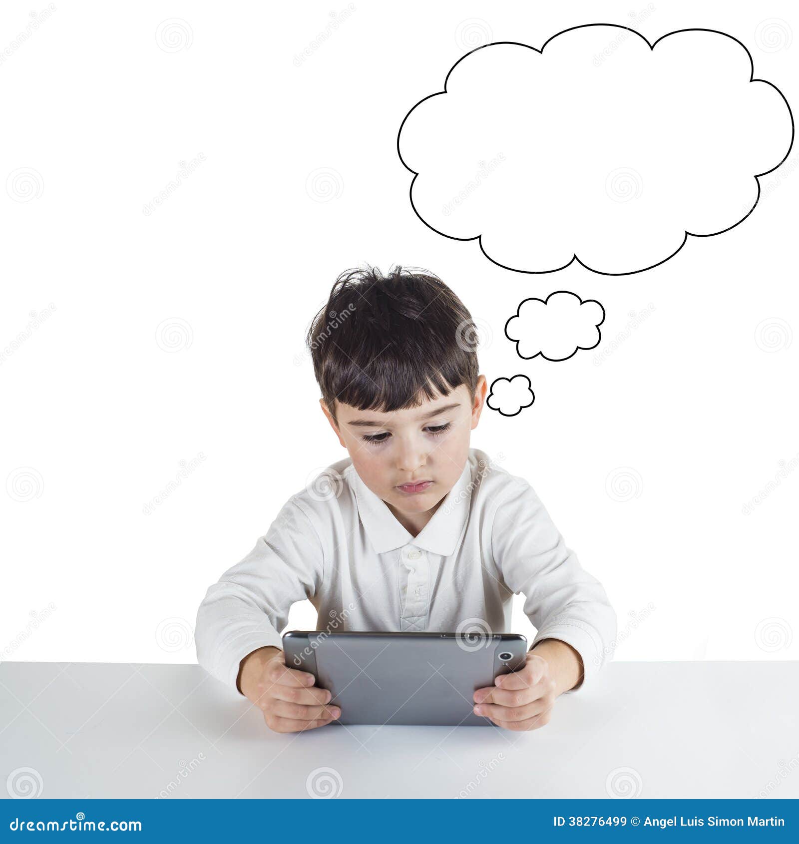 Child Using a Digital Tablet Stock Image - Image of education, mobile ...
