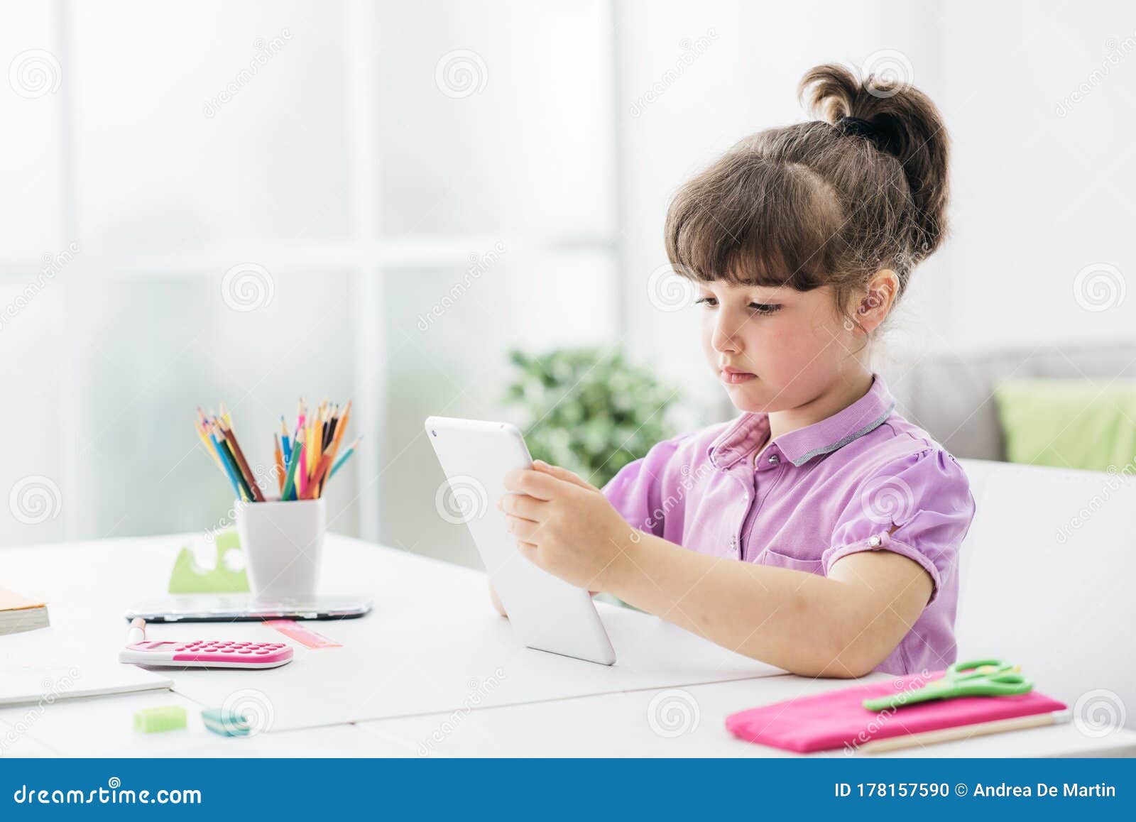 Child Using a Digital Tablet Stock Photo - Image of education ... Child Using a Digital Tablet Stock Photo - Image of education ...