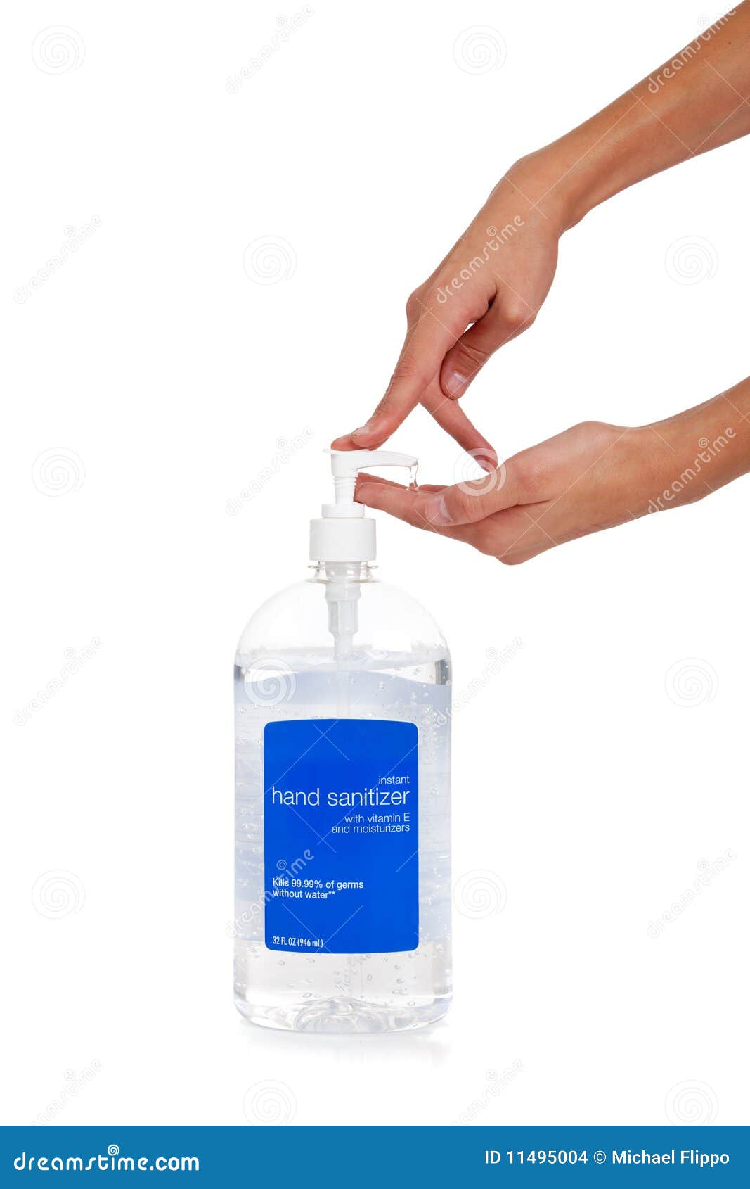 A Child Using Hand Sanitizer Stock Photo - Image of background ...