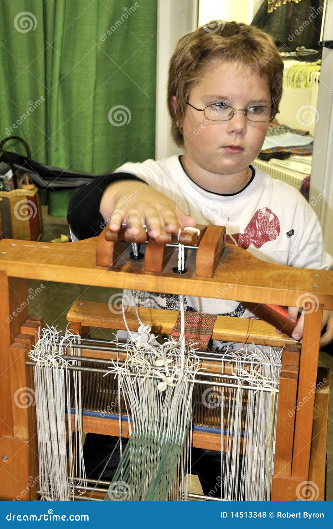 Child Using Loom stock photo. Image of colored, fibre - 14513348